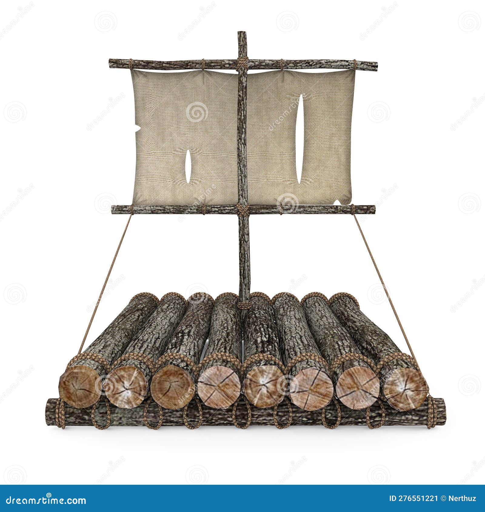 Balsa de madera aislada stock de ilustración. Ilustración de ocio ...