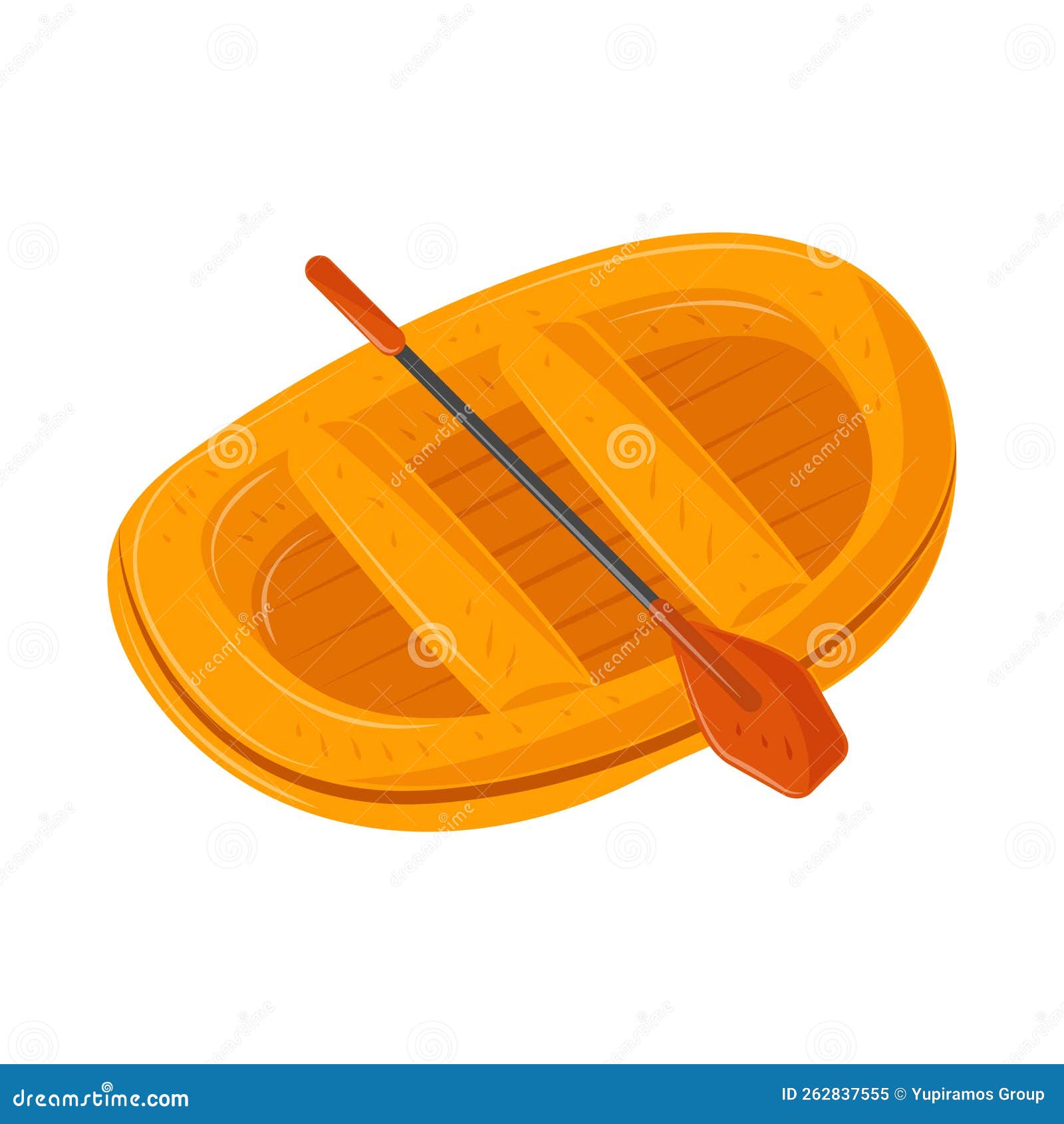 Balsa inflable con remo ilustración del vector. Ilustración de viaje ...