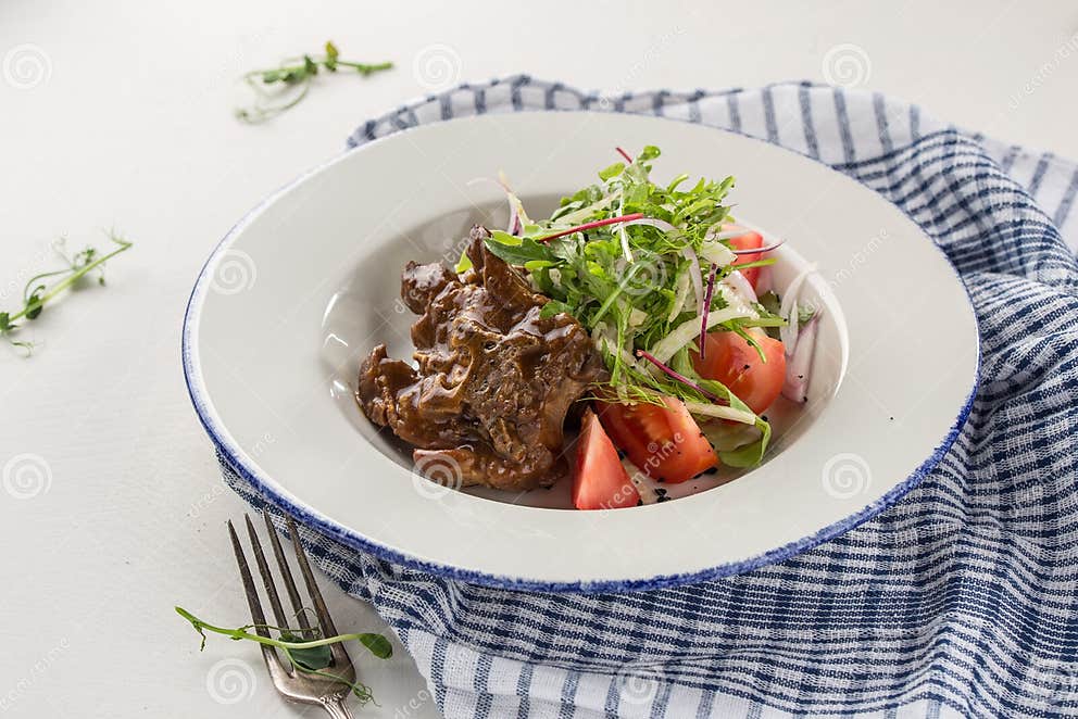 Balsamic Braised Beef Slow Cooked Beef Roast with Fresh Tomatoes on the ...