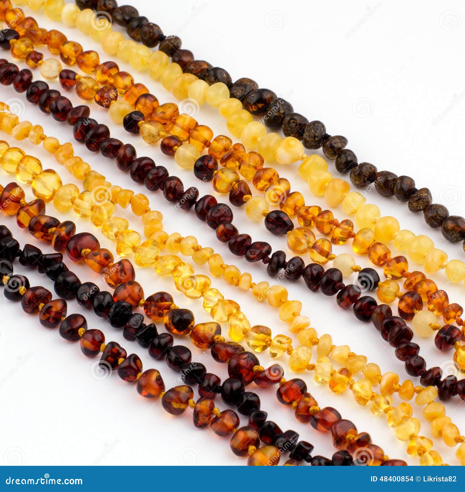 Baltic Amber Necklace. stock photo. Image of inclusion - 48400854