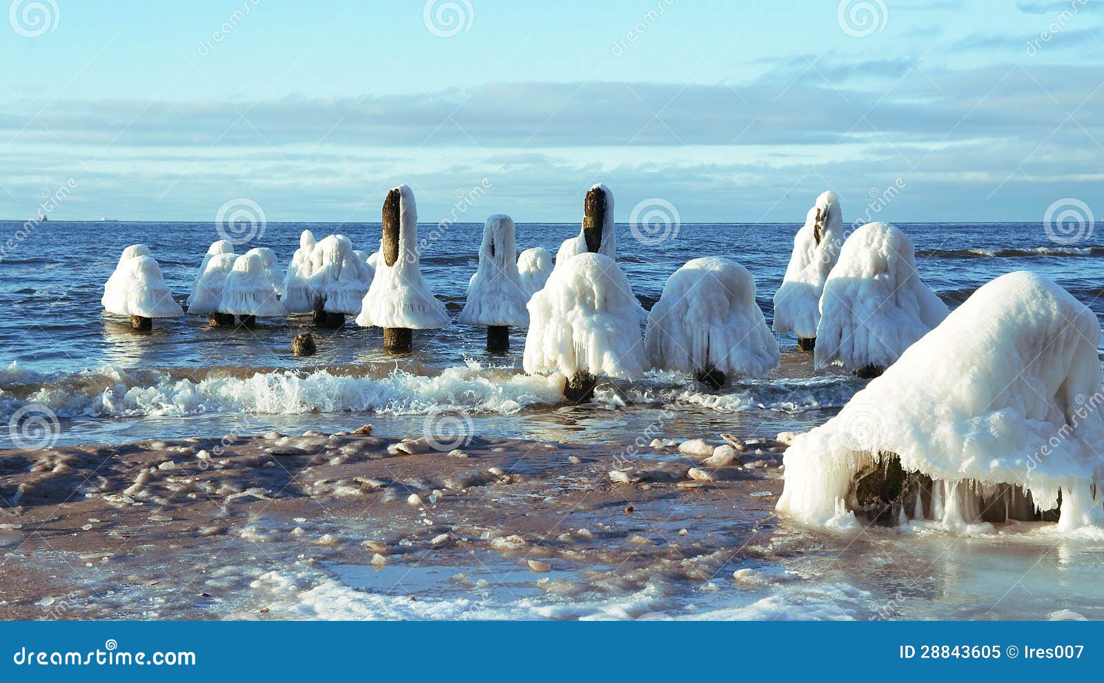 Baltic Sea stock image. Image of groyne, nature, clouds - 28843605