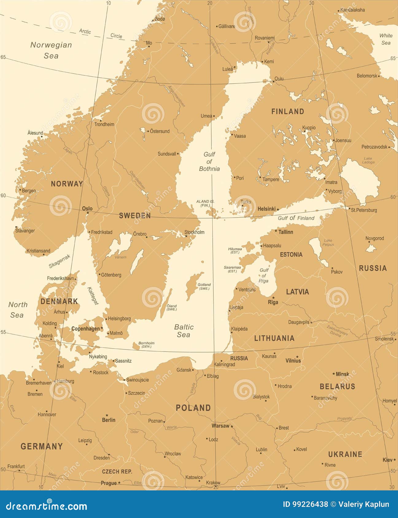 Baltic Sea Area Map - Vector Illustration Stock Image | CartoonDealer ...