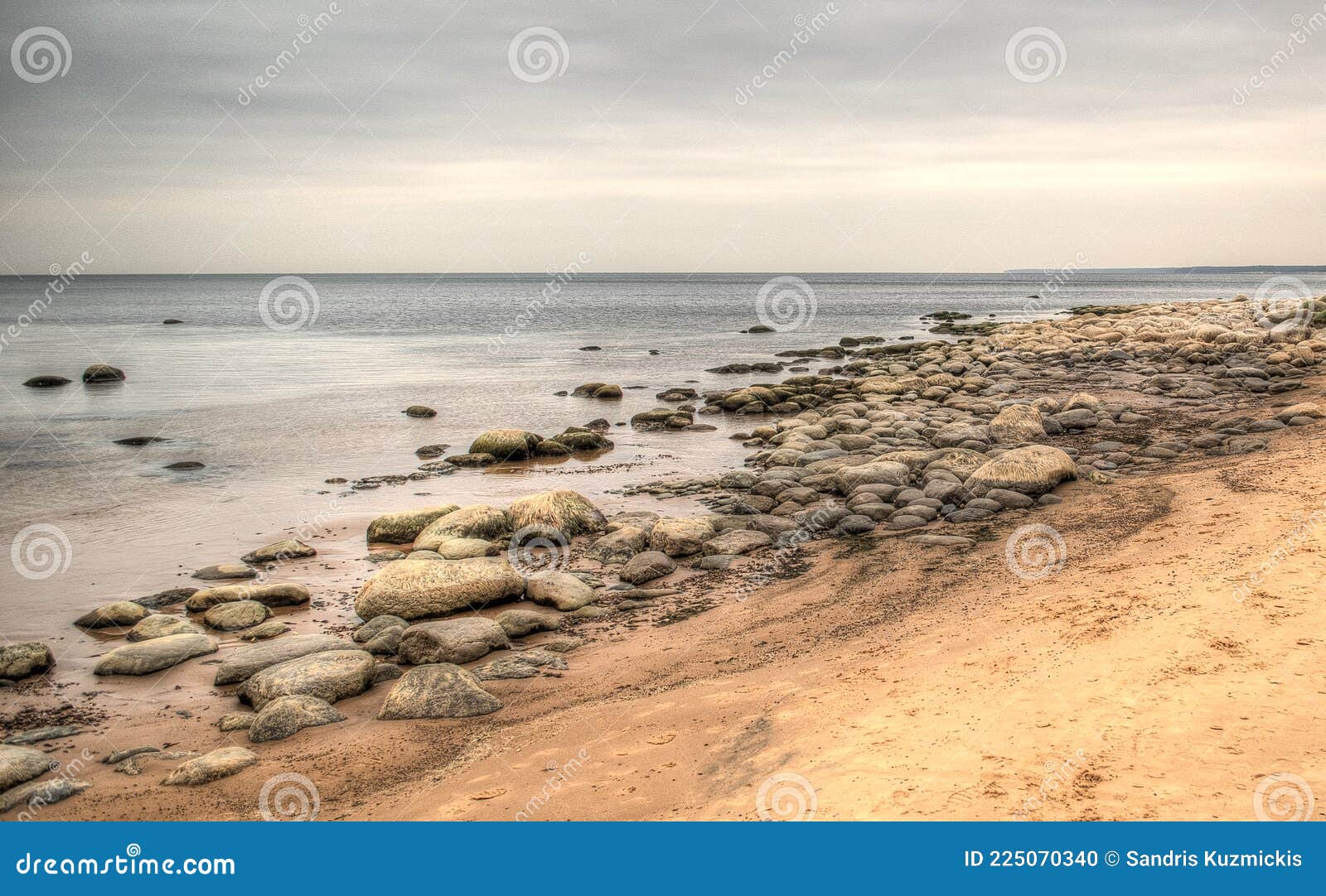 Baltic Sea Beach with Lots of Rocks Stock Photo - Image of coastline ...