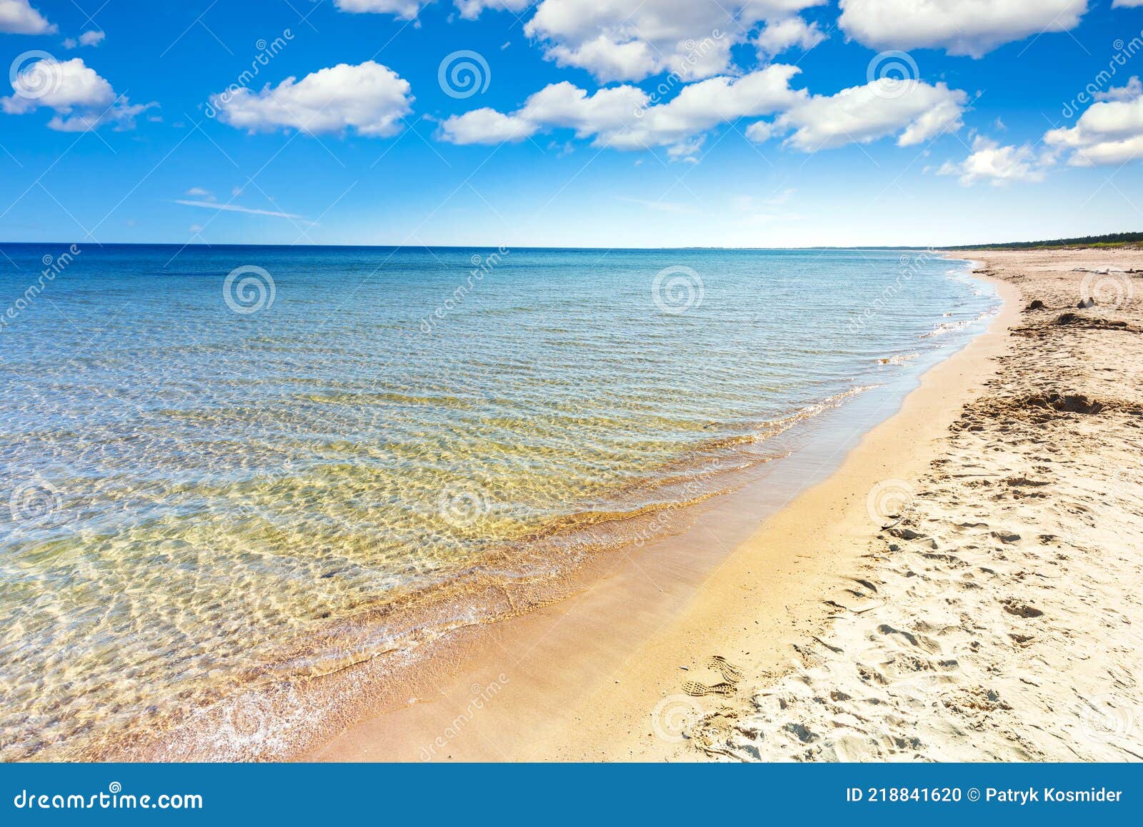Baltic Sea Beach at Summer in Sobieszewo, Poland Stock Photo - Image of ...