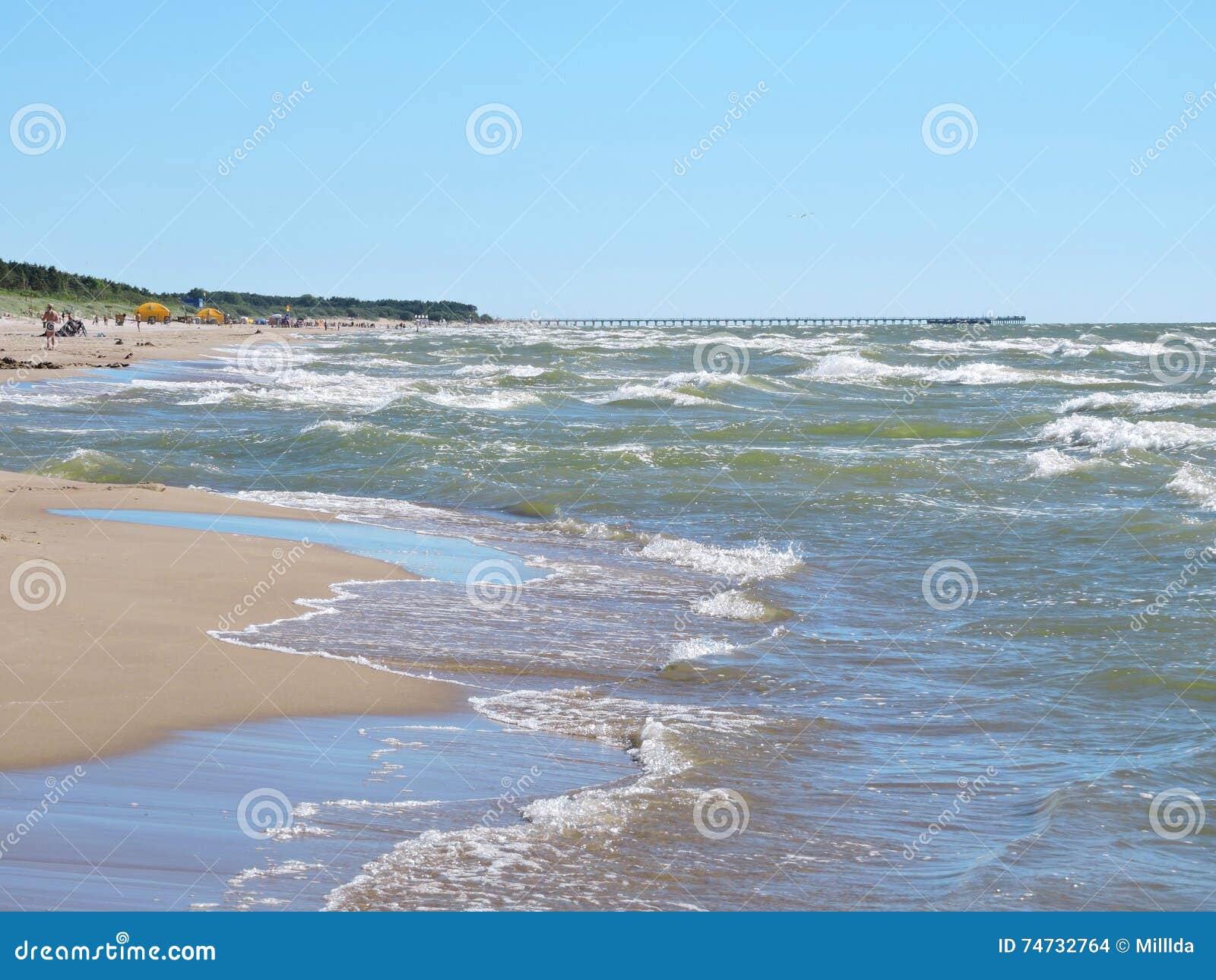 Baltic Sea Coast, Lithuania Editorial Stock Image - Image of water ...