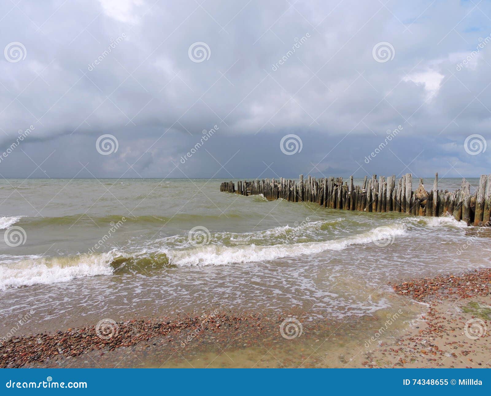 Baltic sea coast stock image. Image of blue, coast, lithuania - 74348655