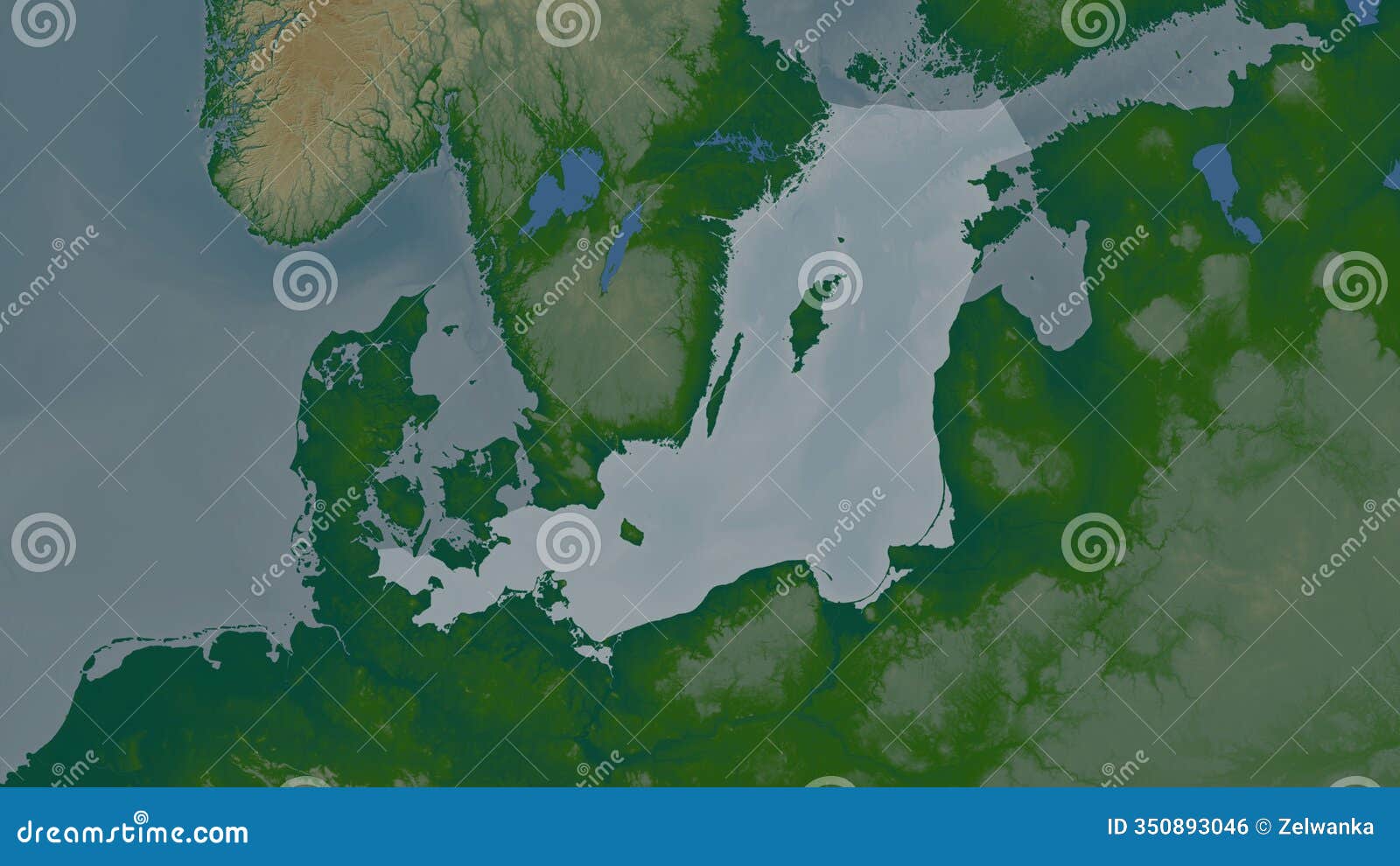 Baltic Sea, Excluding Sub-basins Highlighted. Physical Map Stock ...