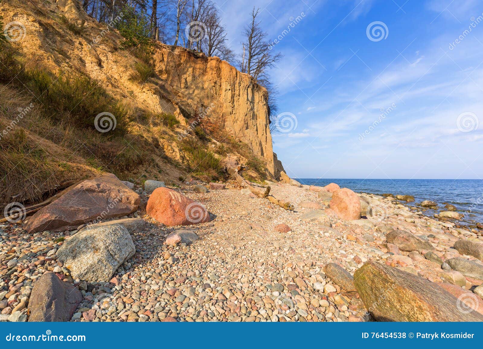 Baltic Sea at the Orlowo Cliff Stock Photo - Image of orlowo, beach ...
