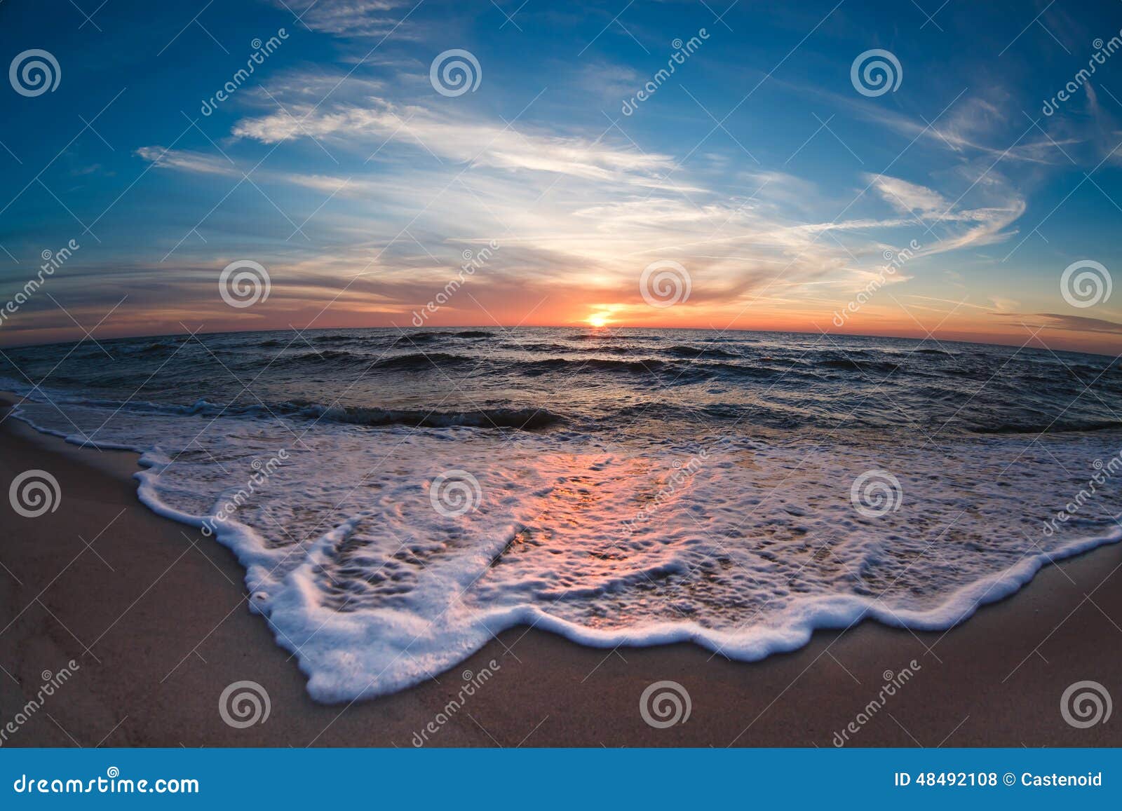 Baltic Sea. Sunset stock photo. Image of konigsberg, evening - 48492108