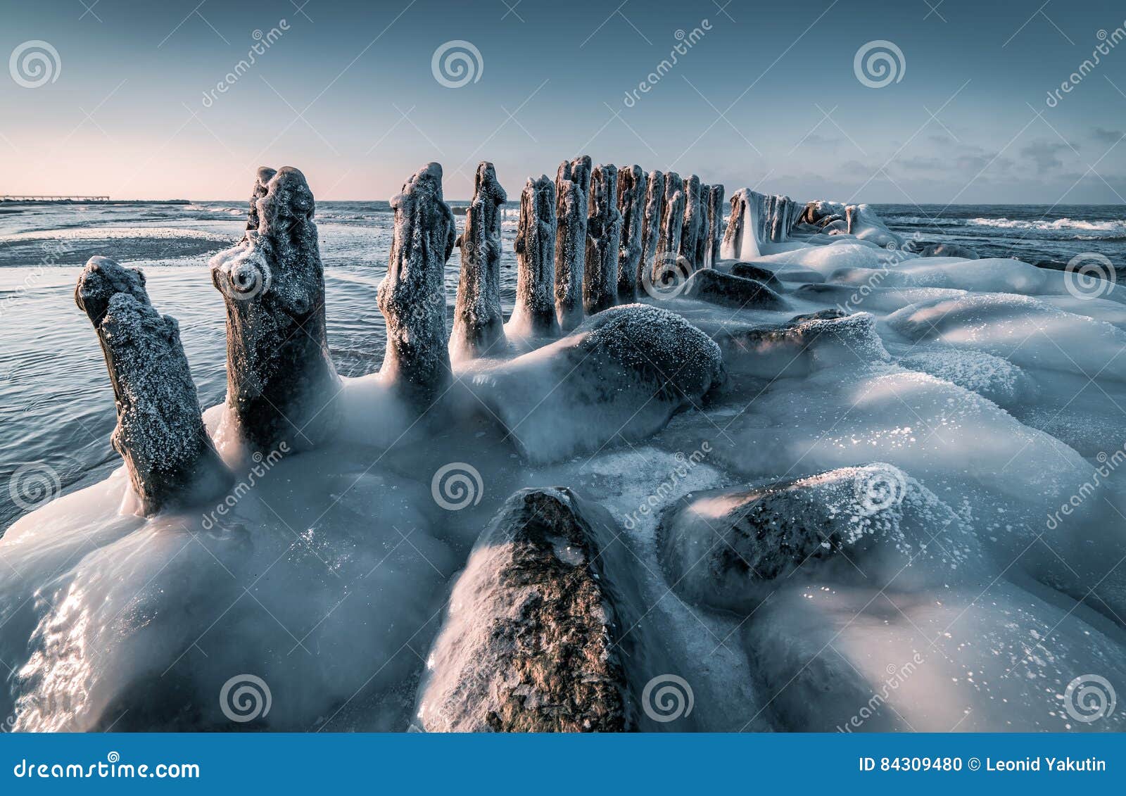 Baltic Sea in winter stock photo. Image of cold, kaliningrad - 84309480