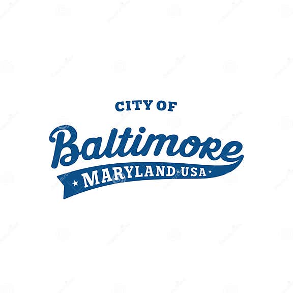 City of Baltimore Lettering Design. Baltimore, Maryland Typography ...
