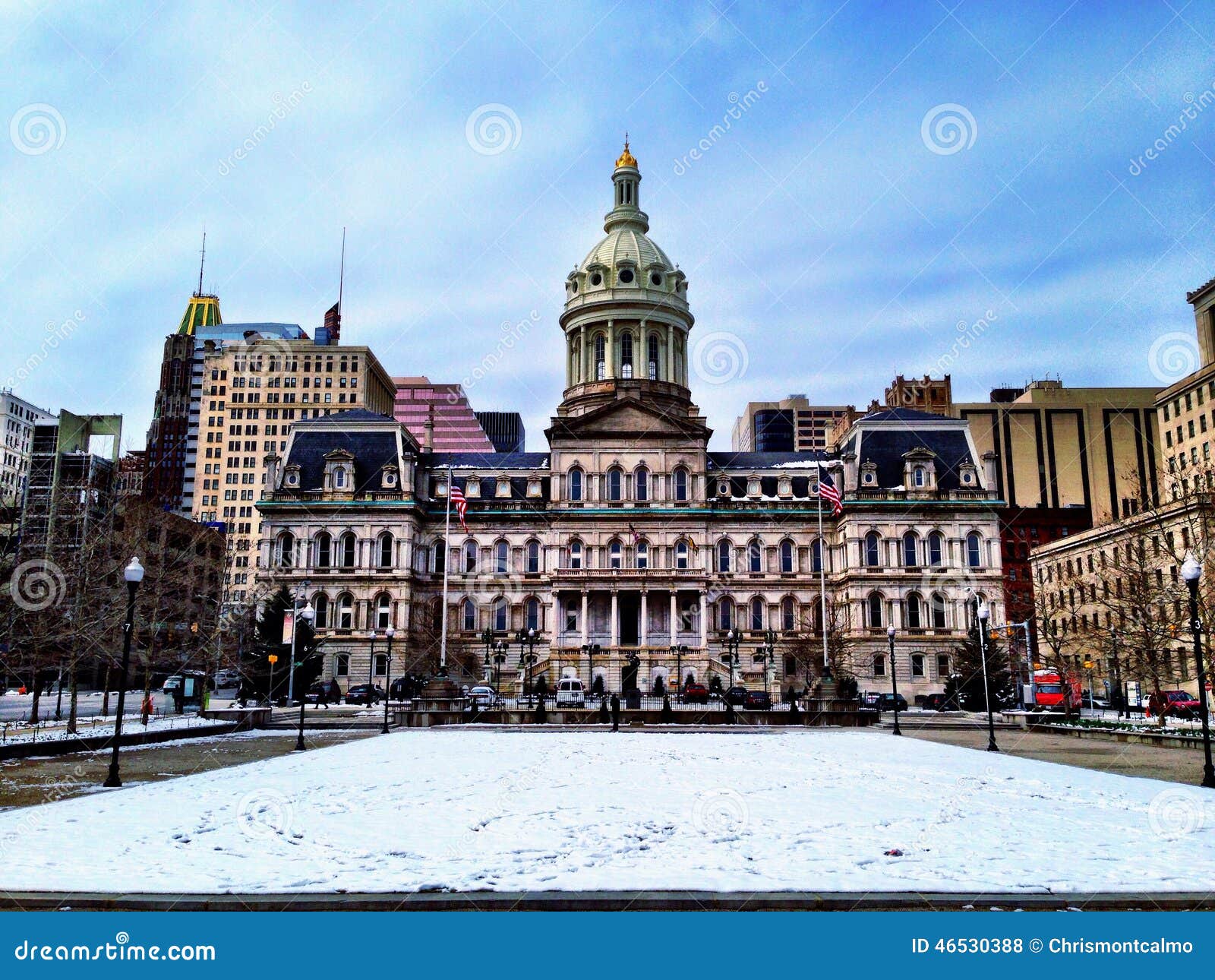 Baltimore City Hall stock photo. Image of maryland, landmarks - 46530388