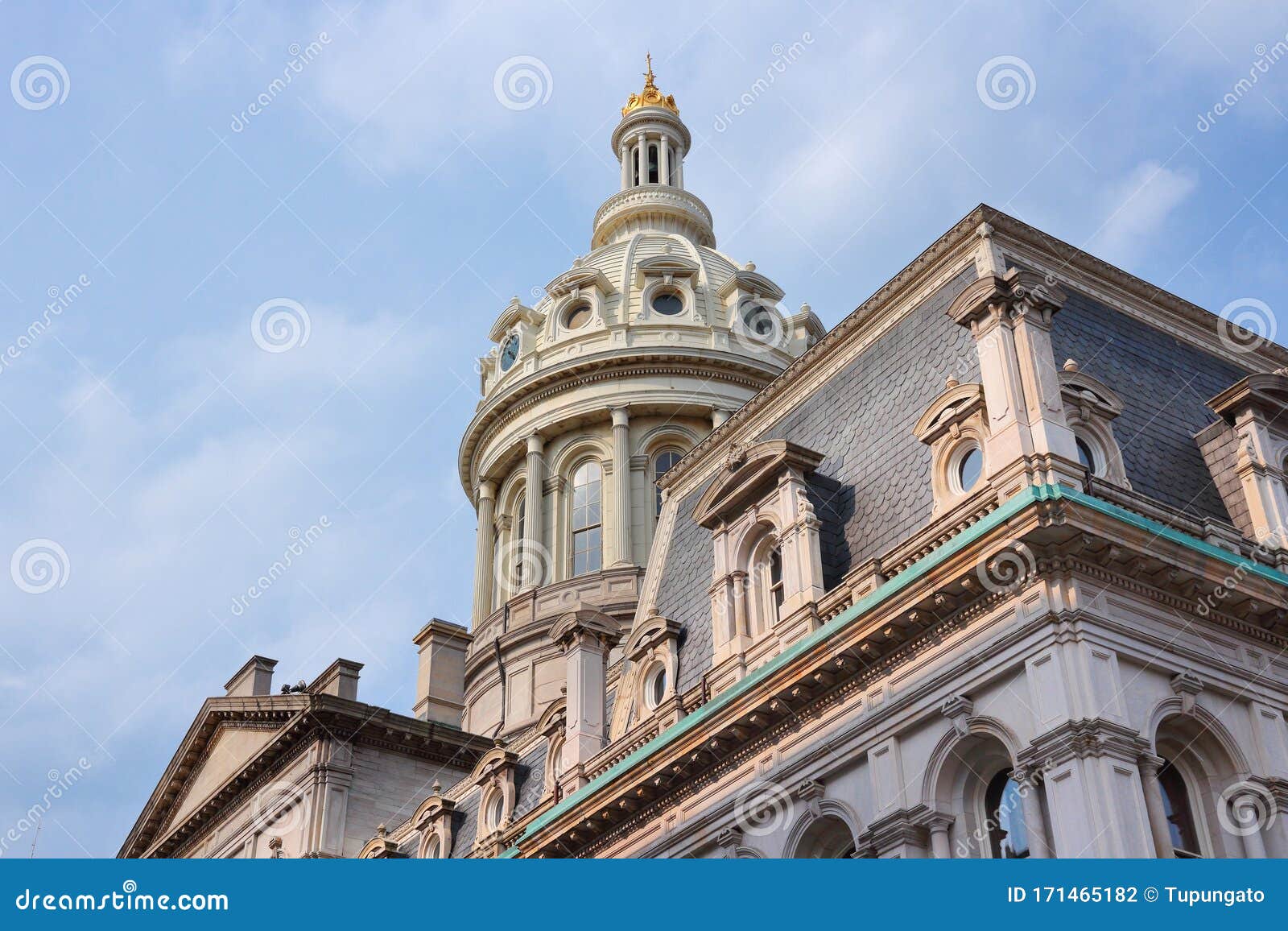 Baltimore City Hall stock photo. Image of tourism, city - 171465182