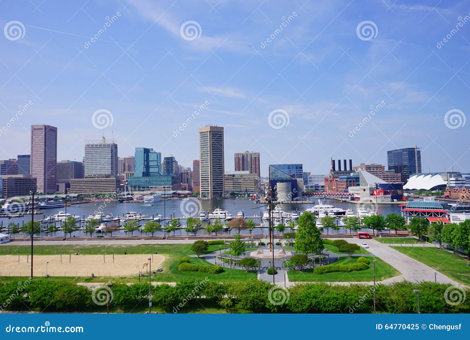 Baltimore downtown park editorial image. Image of city - 64770425