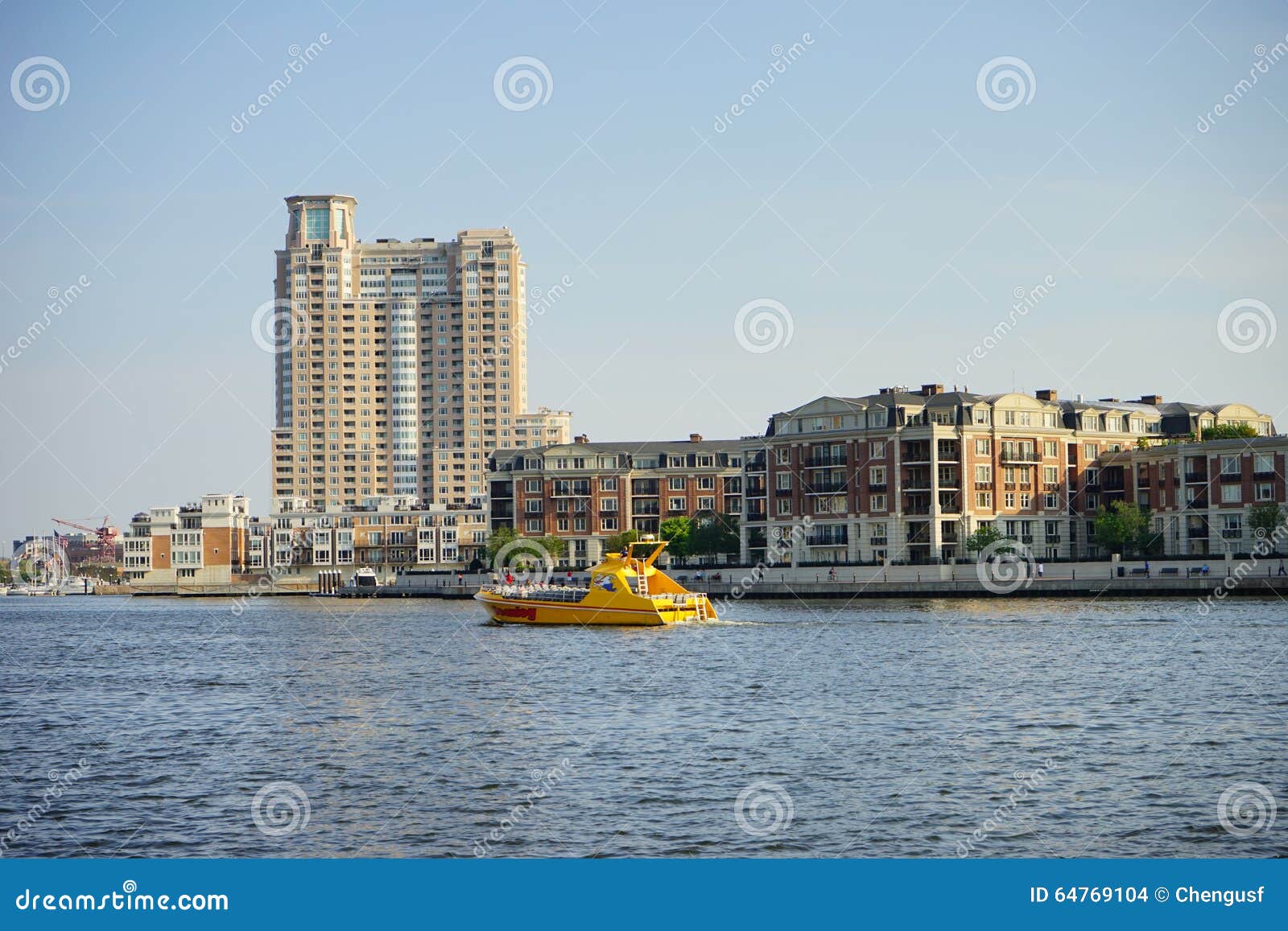 Baltimore Inner Harbor Boat Editorial Stock Image - Image of green ...