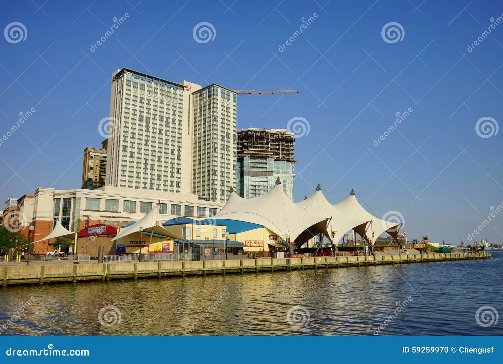 Baltimore Inner Harbor Building Editorial Image - Image of business ...