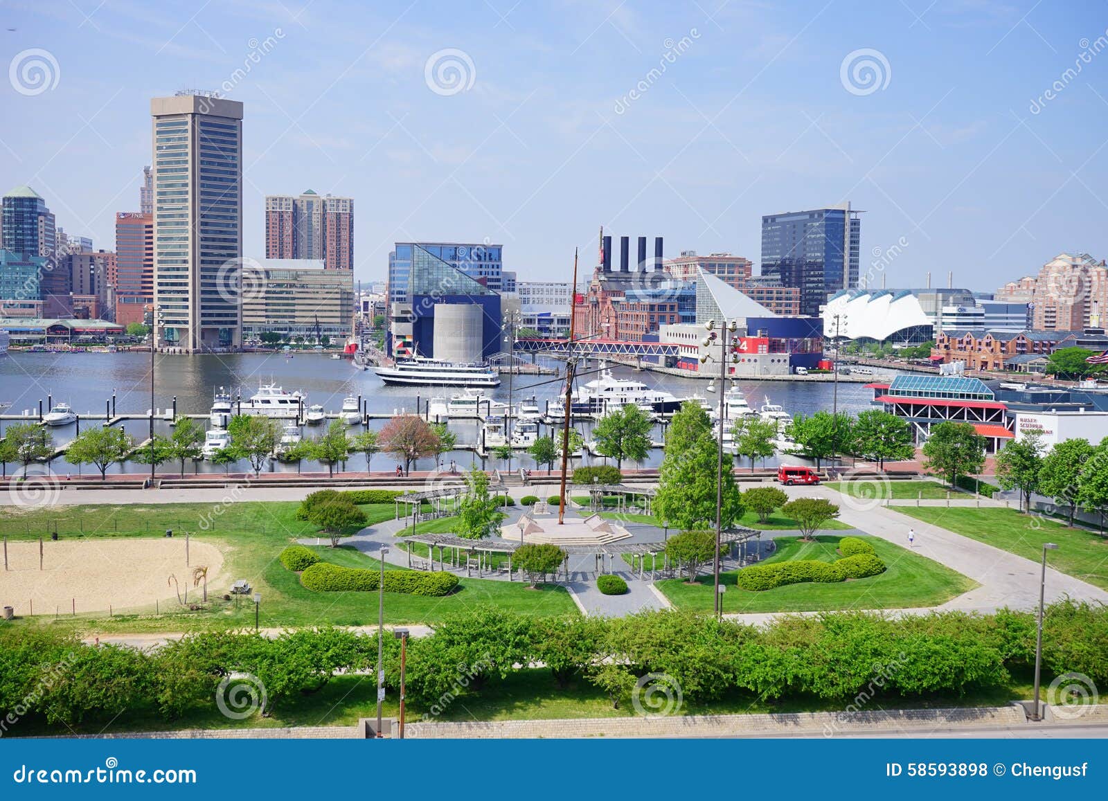 Baltimore Inner Harbor Park Editorial Stock Photo - Image of baltimore ...