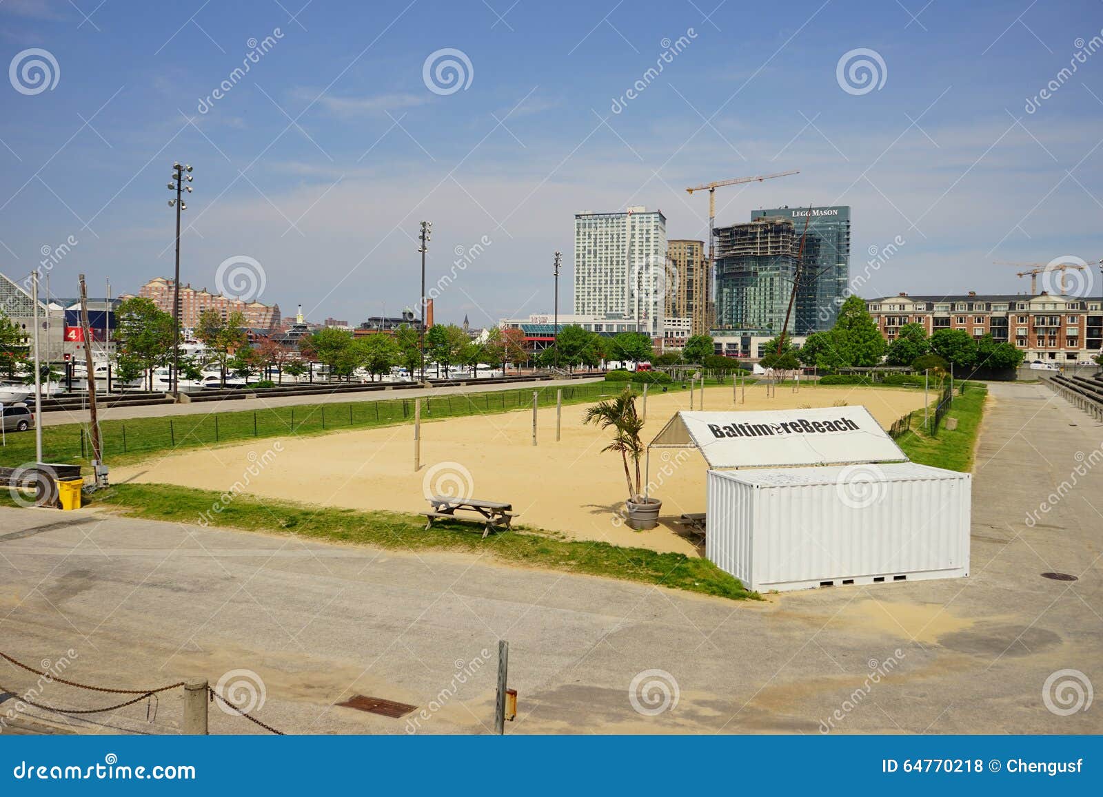 Baltimore Inner Harbor Park Editorial Stock Photo - Image of church ...