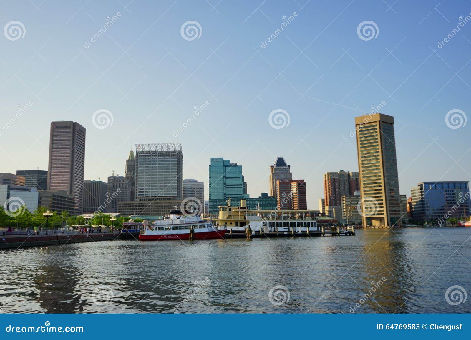 Baltimore inner harbor editorial stock photo. Image of buildings - 64769583