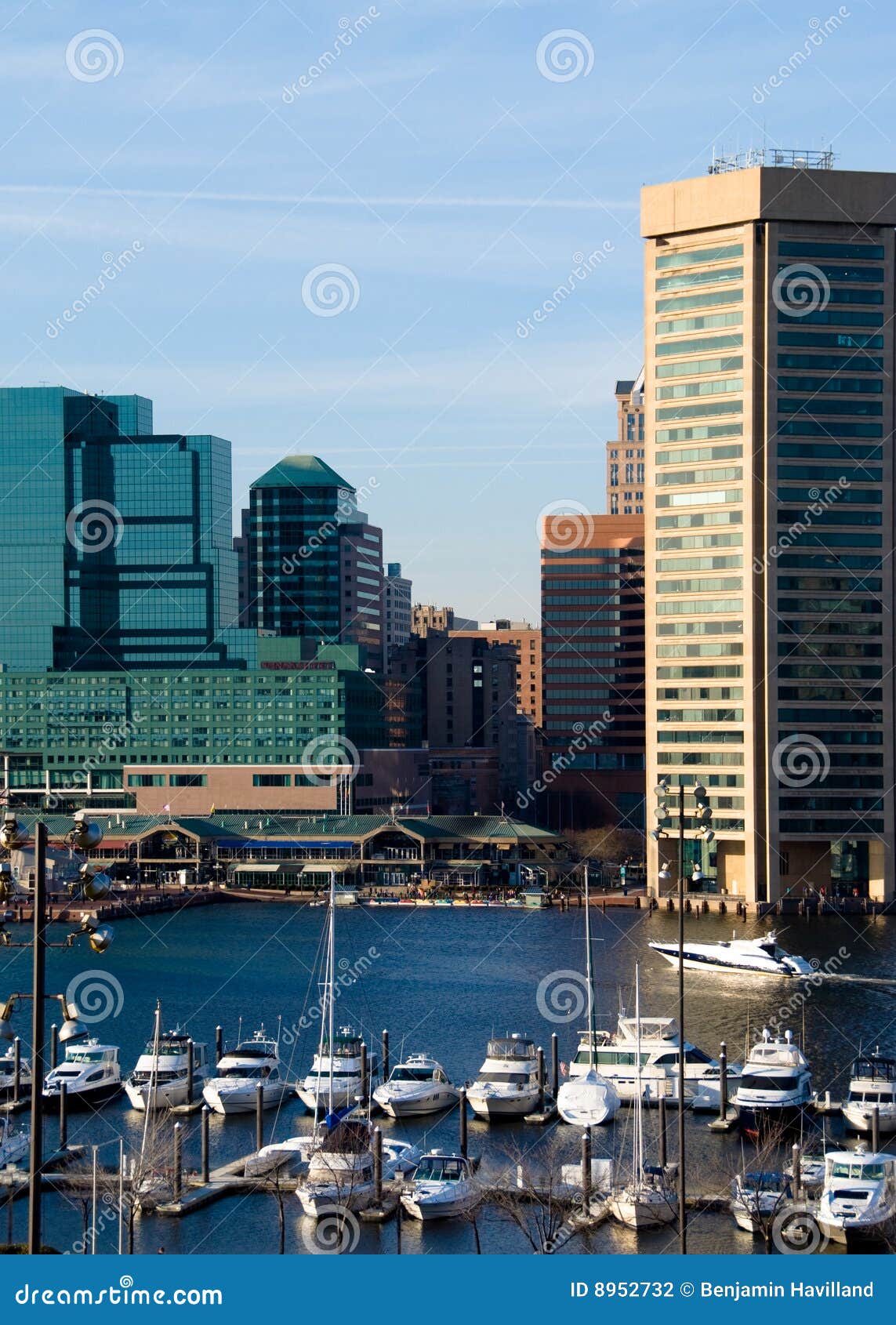 Baltimore Marina and Skyline Stock Photo - Image of rise, outdoors: 8952732