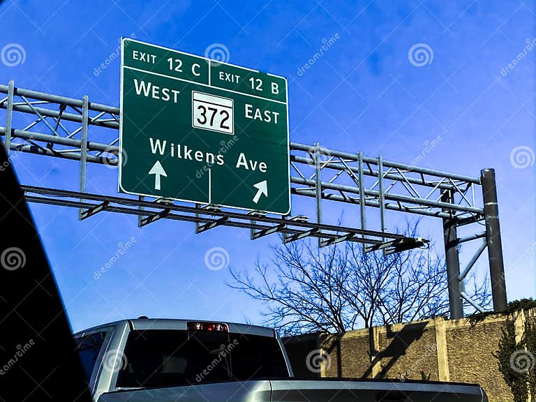 Baltimore stock image. Image of signs, traffic, maryland - 178735629
