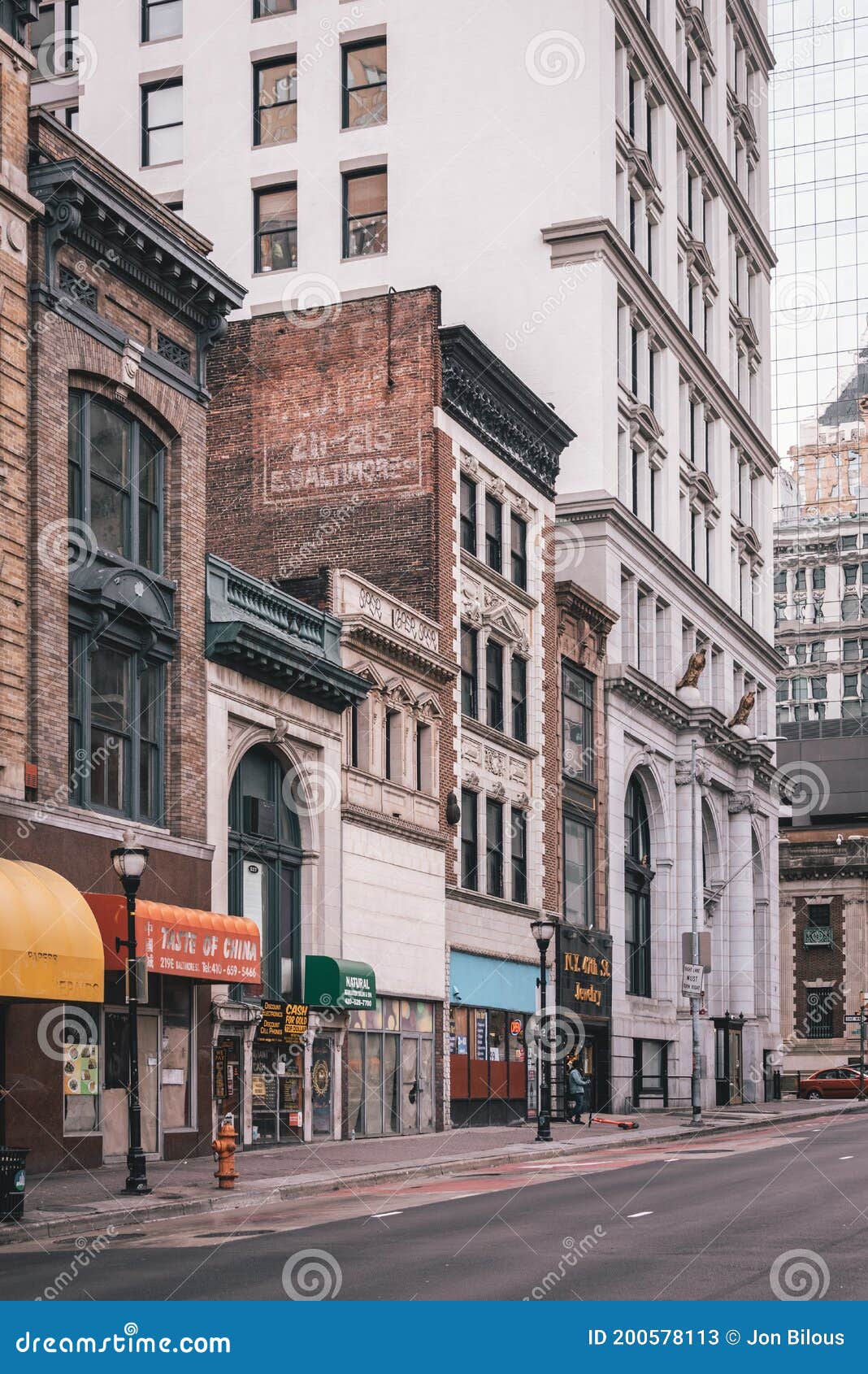 Baltimore Street, in Downtown Baltimore, Maryland Editorial Stock Photo ...