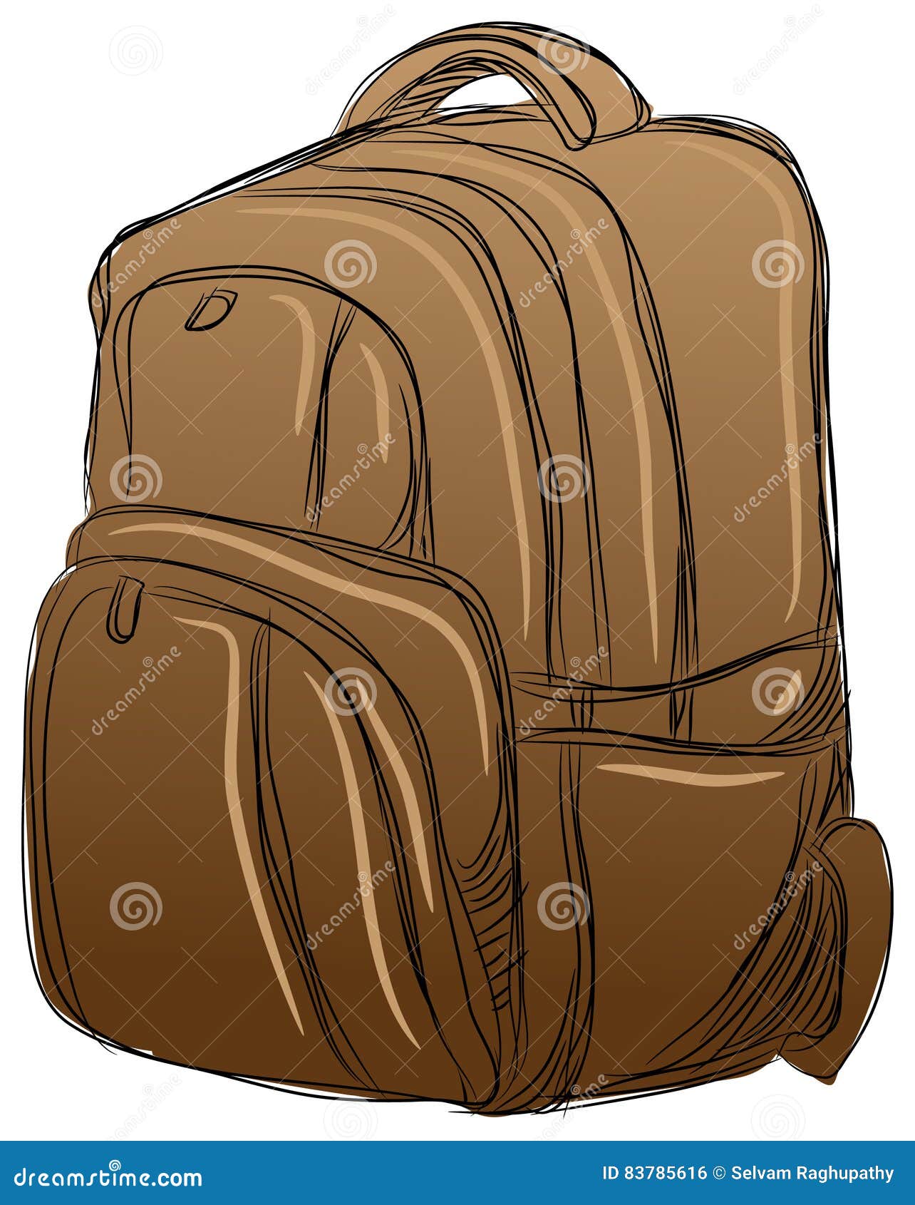 Baluchon illustration de vecteur. Illustration du école - 83785616