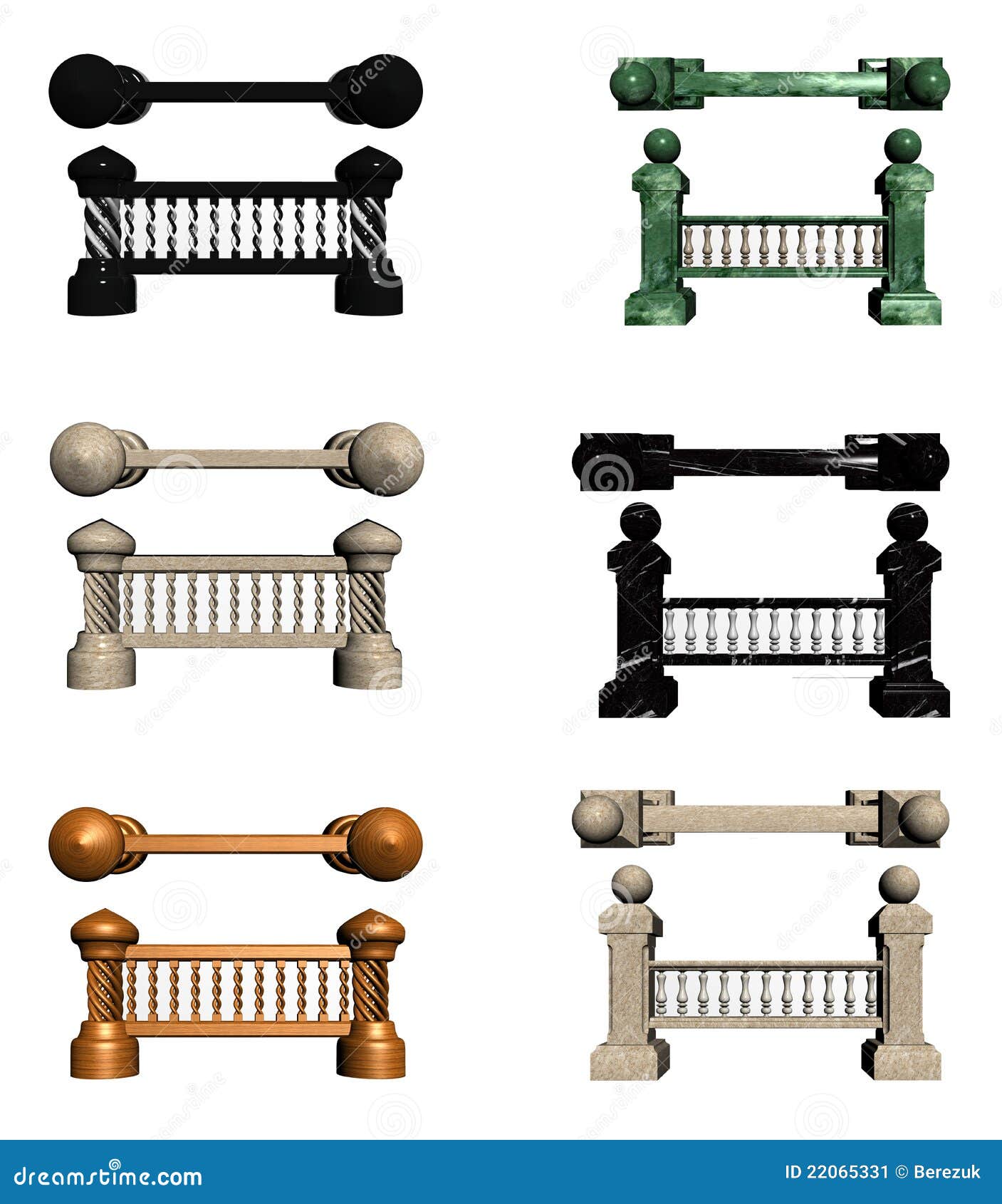 Balusters with columns stock illustration. Illustration of columns ...