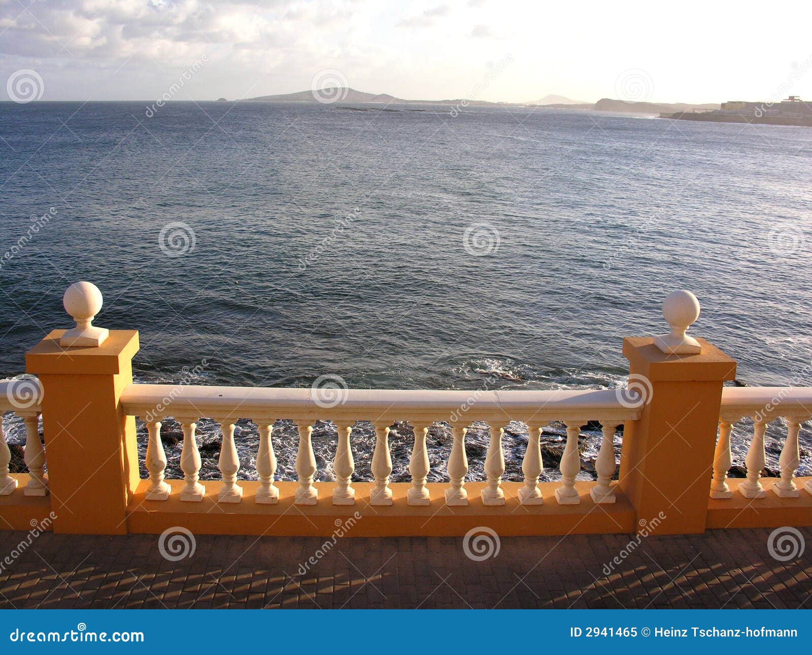 Balustrade Looking To the Sea Stock Image - Image of ocean, vantage ...