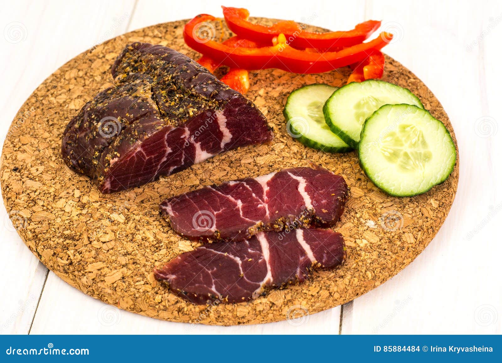 Balyk Beef Isolated on White Stock Photo - Image of beef, isolated ...