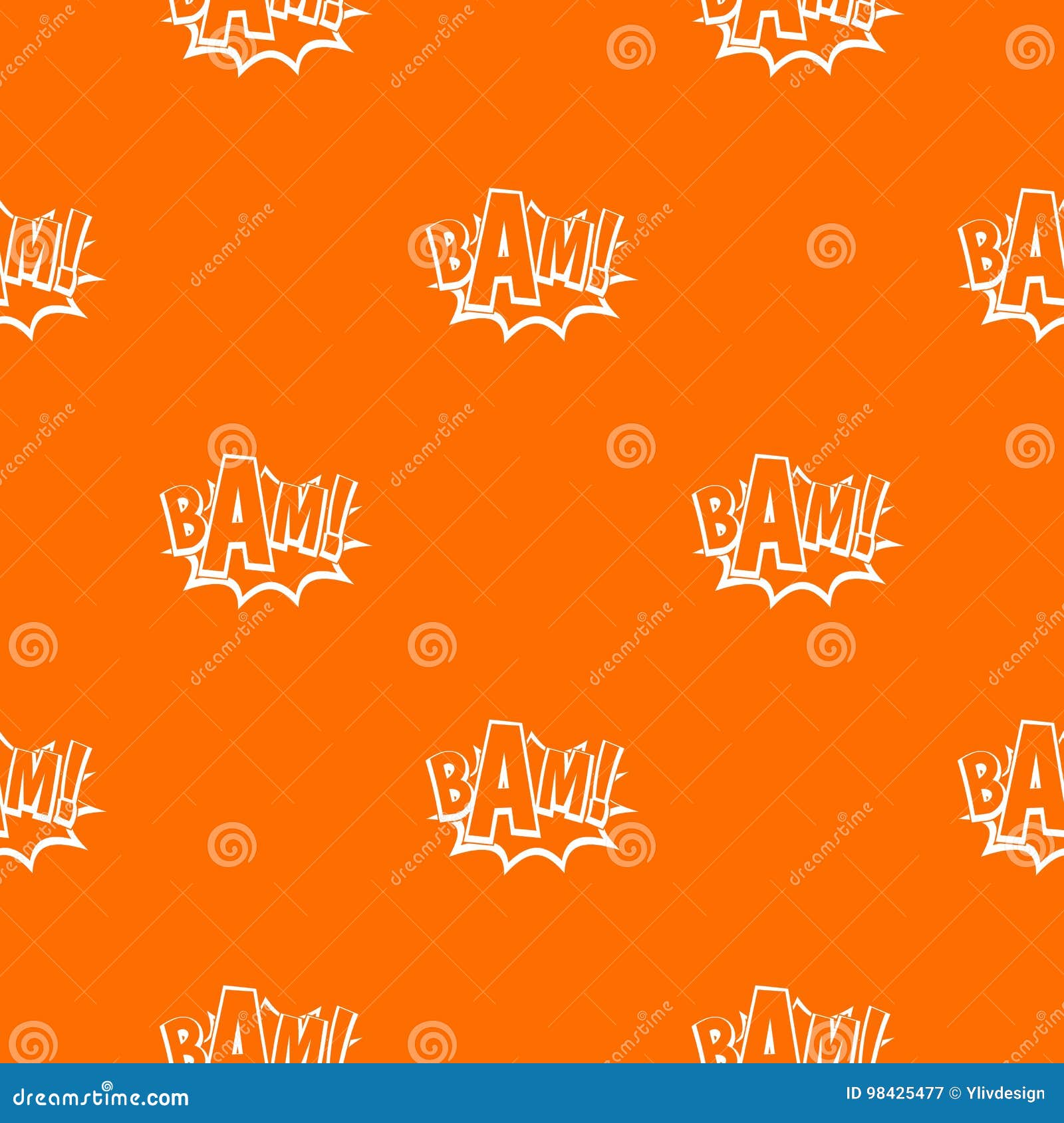 BAM, Comic Book Bubble Pattern Seamless Stock Vector - Illustration of ...