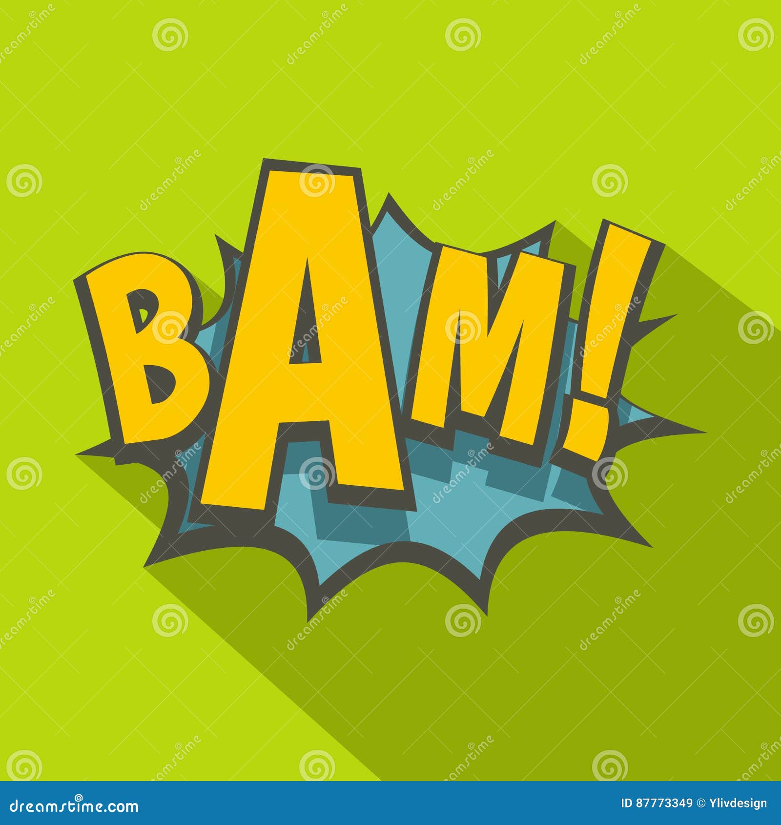 BAM, Comic Book Explosion Icon, Flat Style Stock Vector - Illustration ...