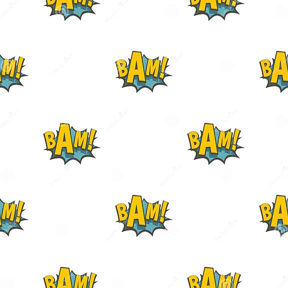 BAM, Comic Book Explosion Pattern Seamless Stock Vector - Illustration ...