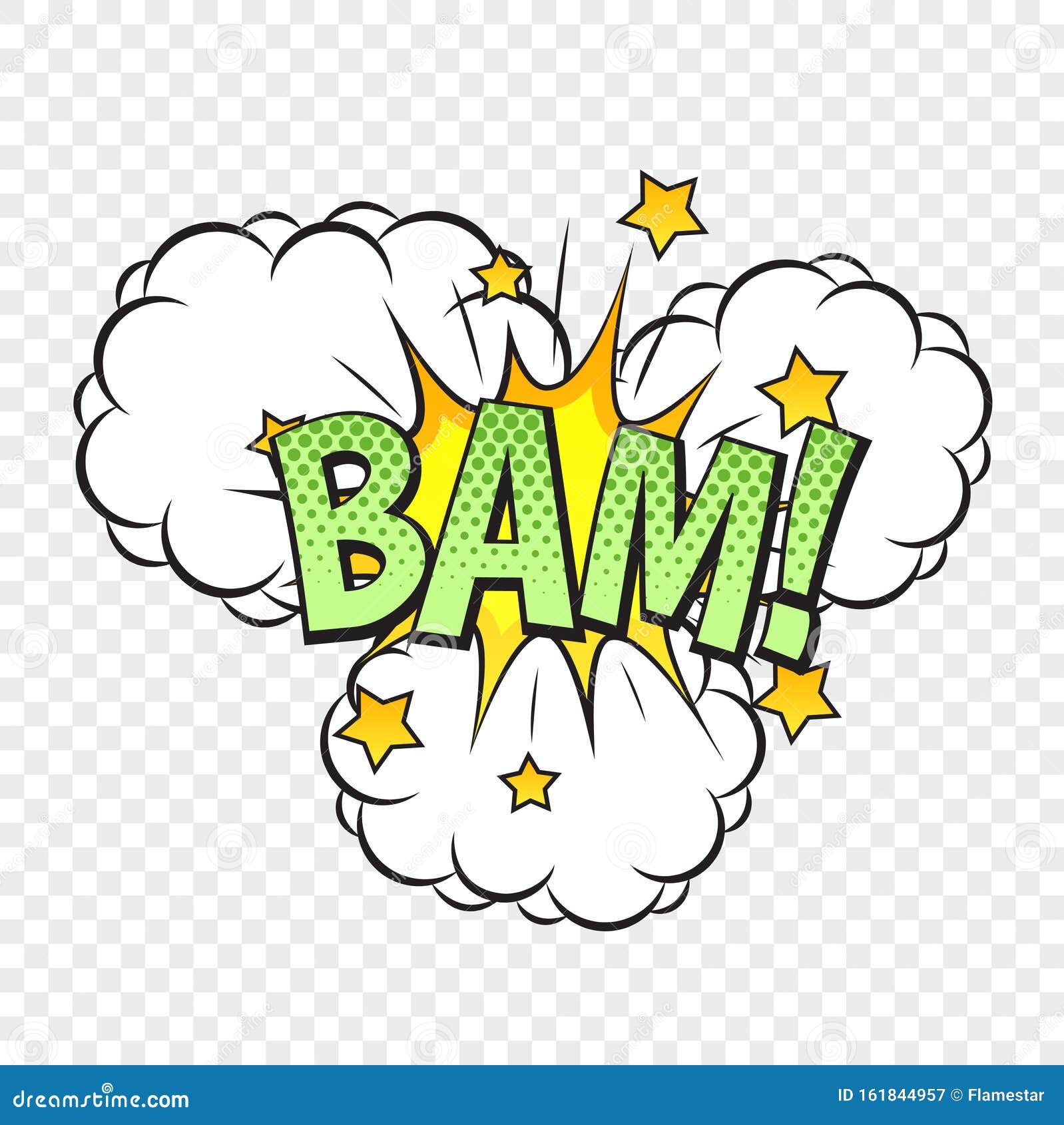 BAM Comic Style Word On The Transparent Background Stock Vector ...