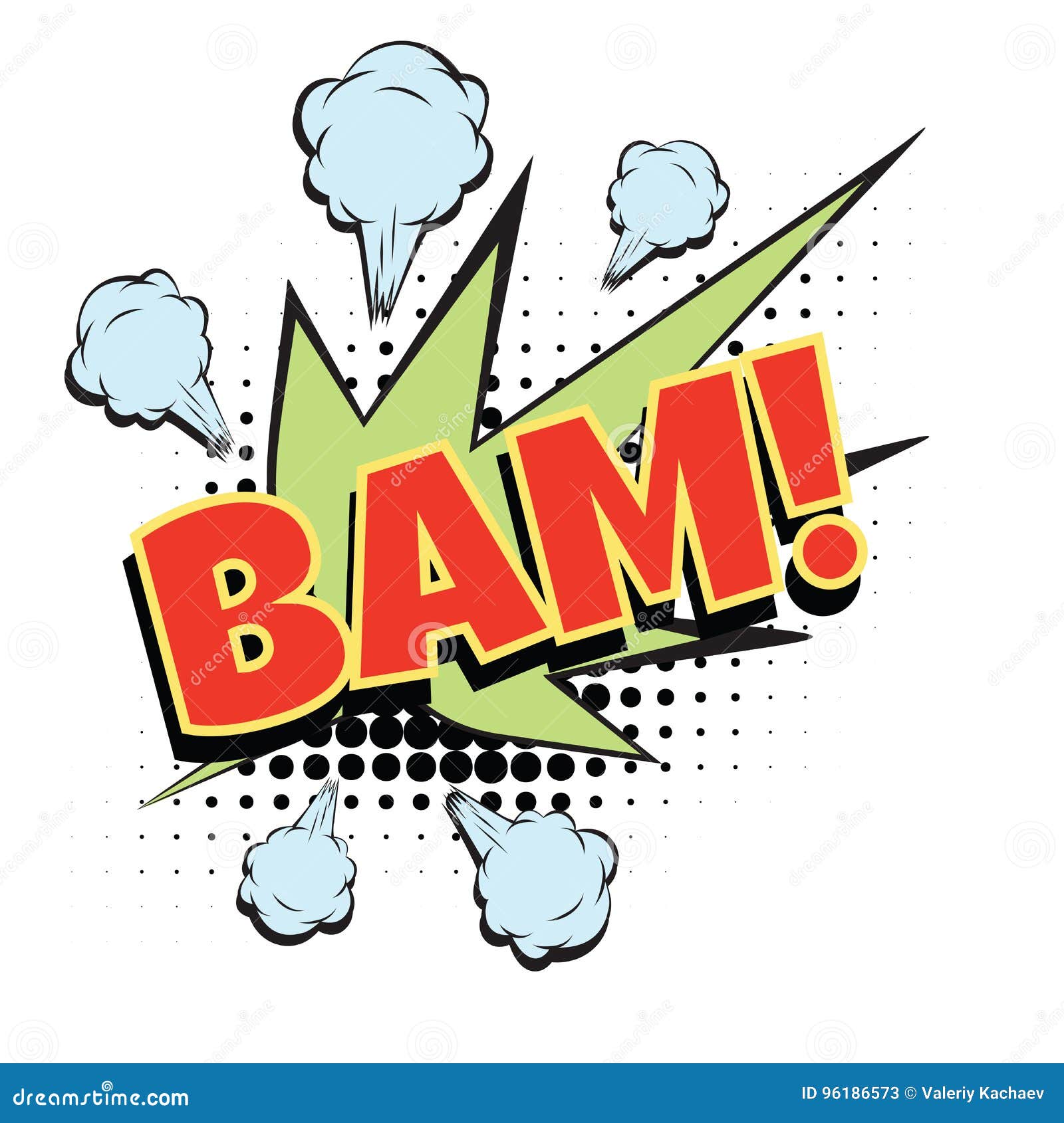 Bam Comic Word Cartoon Vector | CartoonDealer.com #96186573