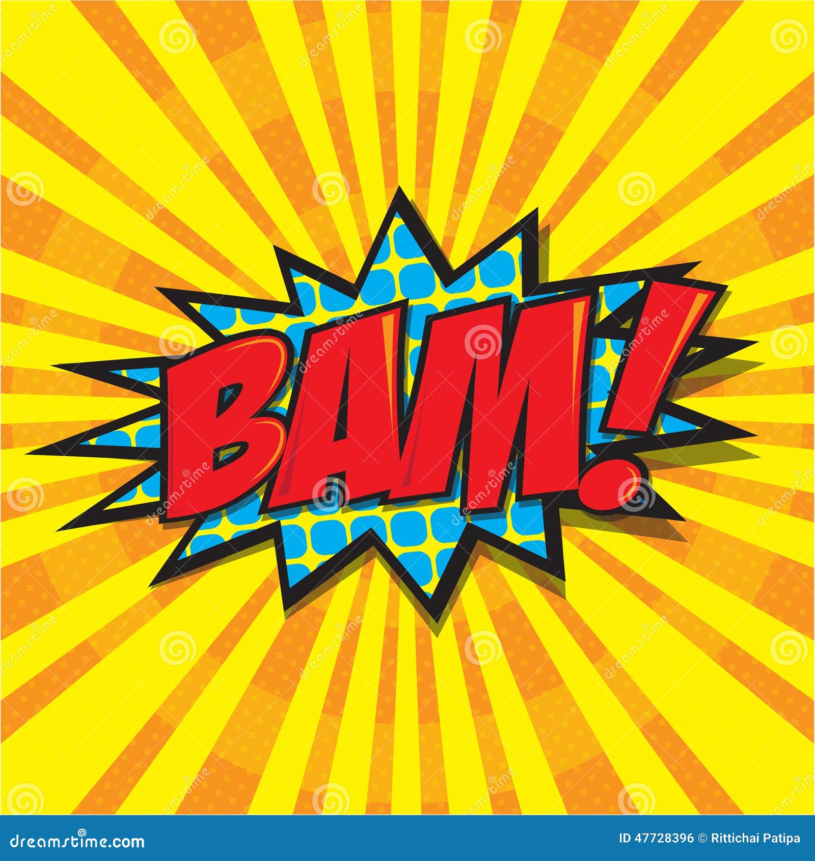 Bam Comic Word Stock Vector Illustration Of Pattern 47728396