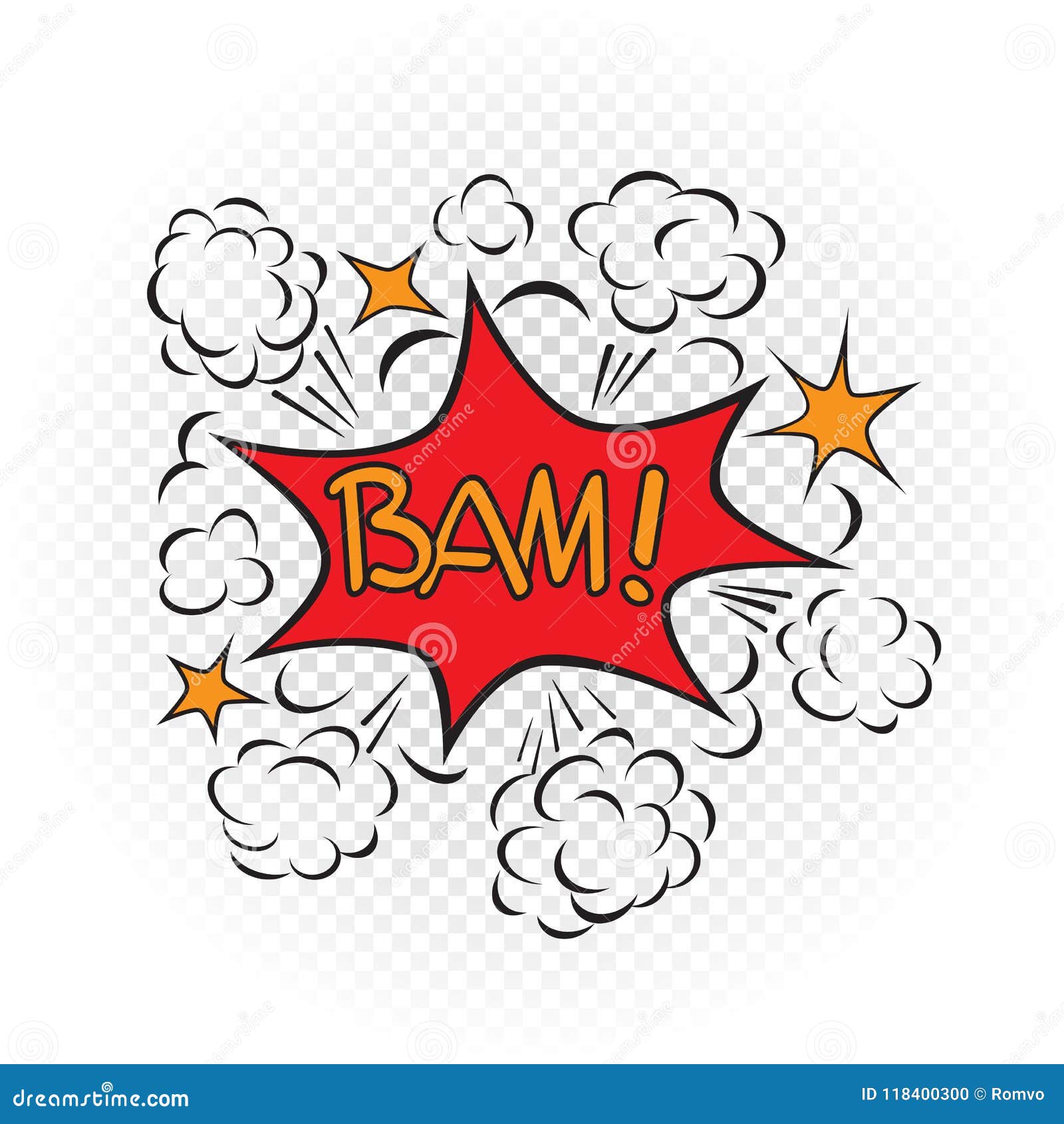 Bam Explode Cartoon Illustration Stock Vector - Illustration of ...