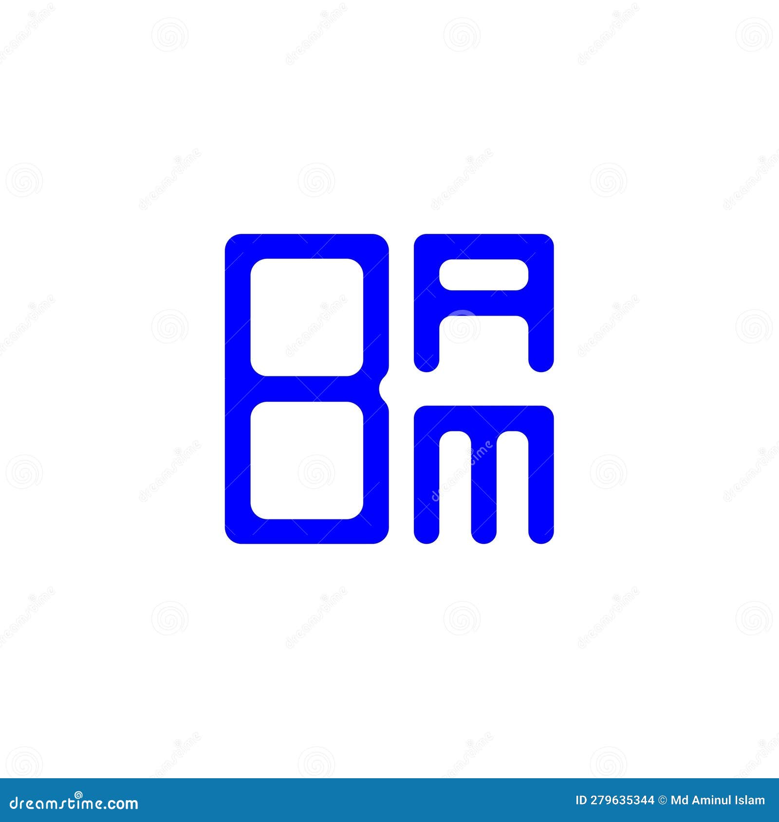 BAM Letter Logo Creative Design with Vector Graphic, BAM Stock Vector ...