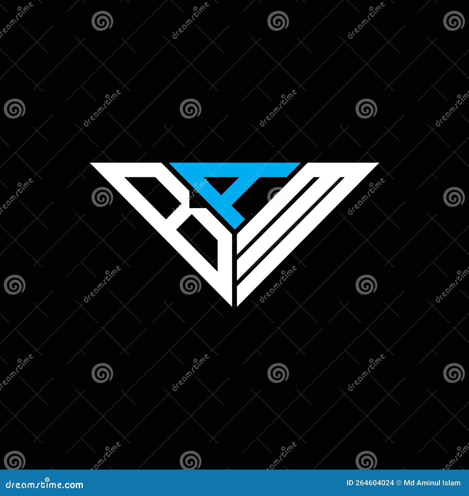 BAM Letter Logo Creative Design with Vector Graphic, Stock Vector ...