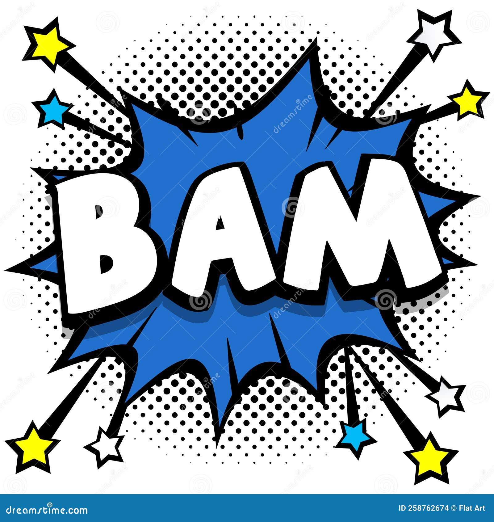 Bam Pop Art Comic Speech Bubbles Book Sound Effects Stock Vector ...