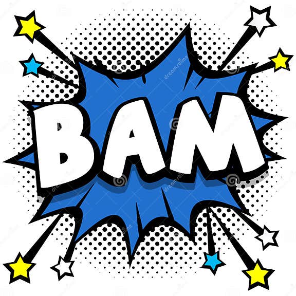 Bam Pop Art Comic Speech Bubbles Book Sound Effects Stock Vector ...