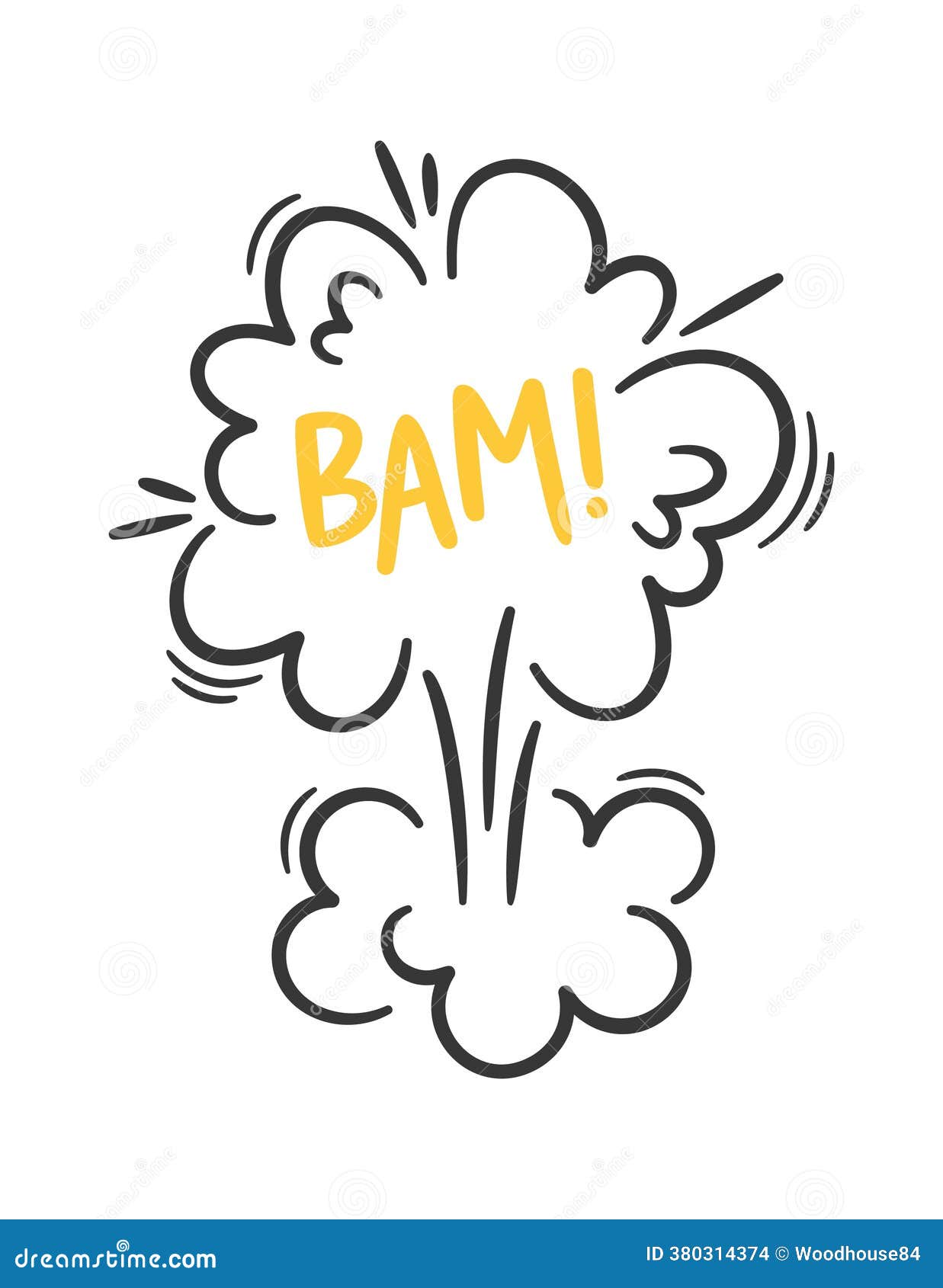 Explosion. Cartoon Bomb Explode Effect With Smoke Effect. Comic Boom ...