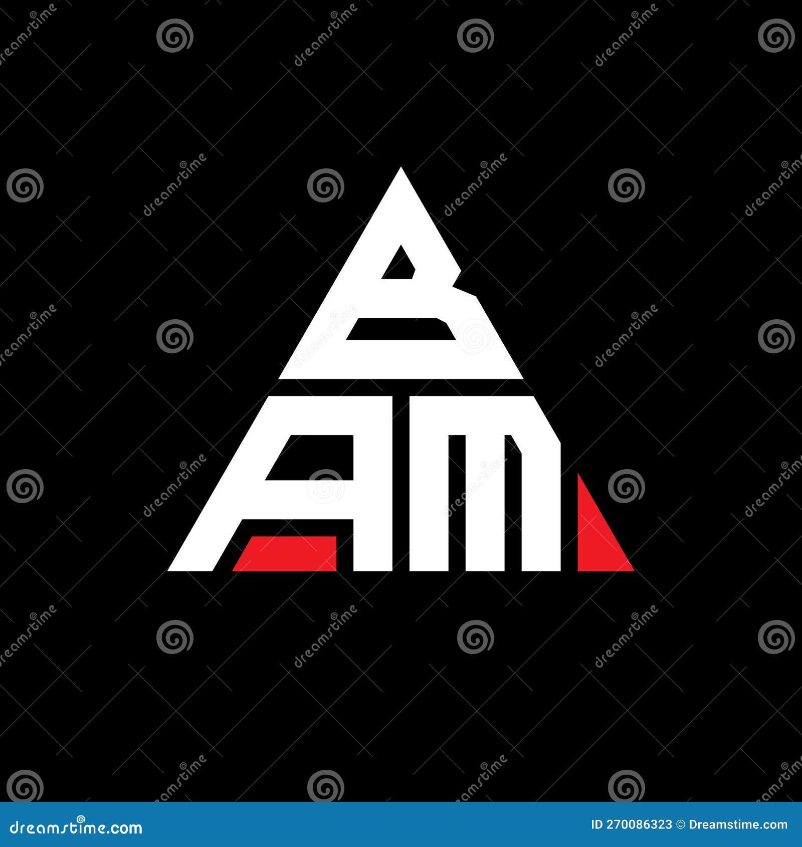 BAM Triangle Letter Logo Design with Triangle Shape. BAM Triangle Logo ...