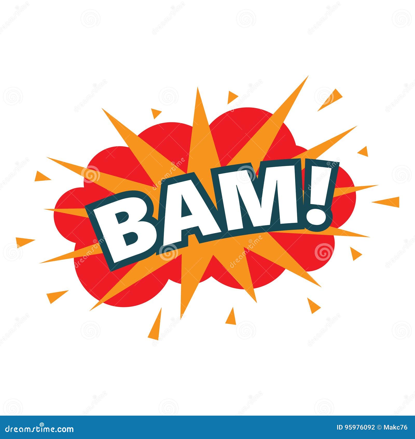 BAM. Wording Sound Effect Set Stock Vector - Illustration of burst ...