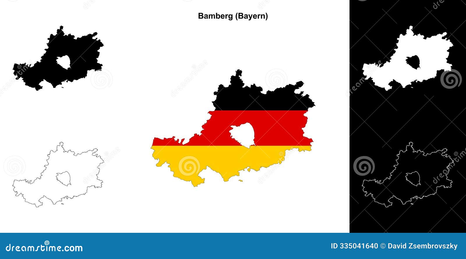 Bamberg Outline Map Vector Illustration | CartoonDealer.com #335041640