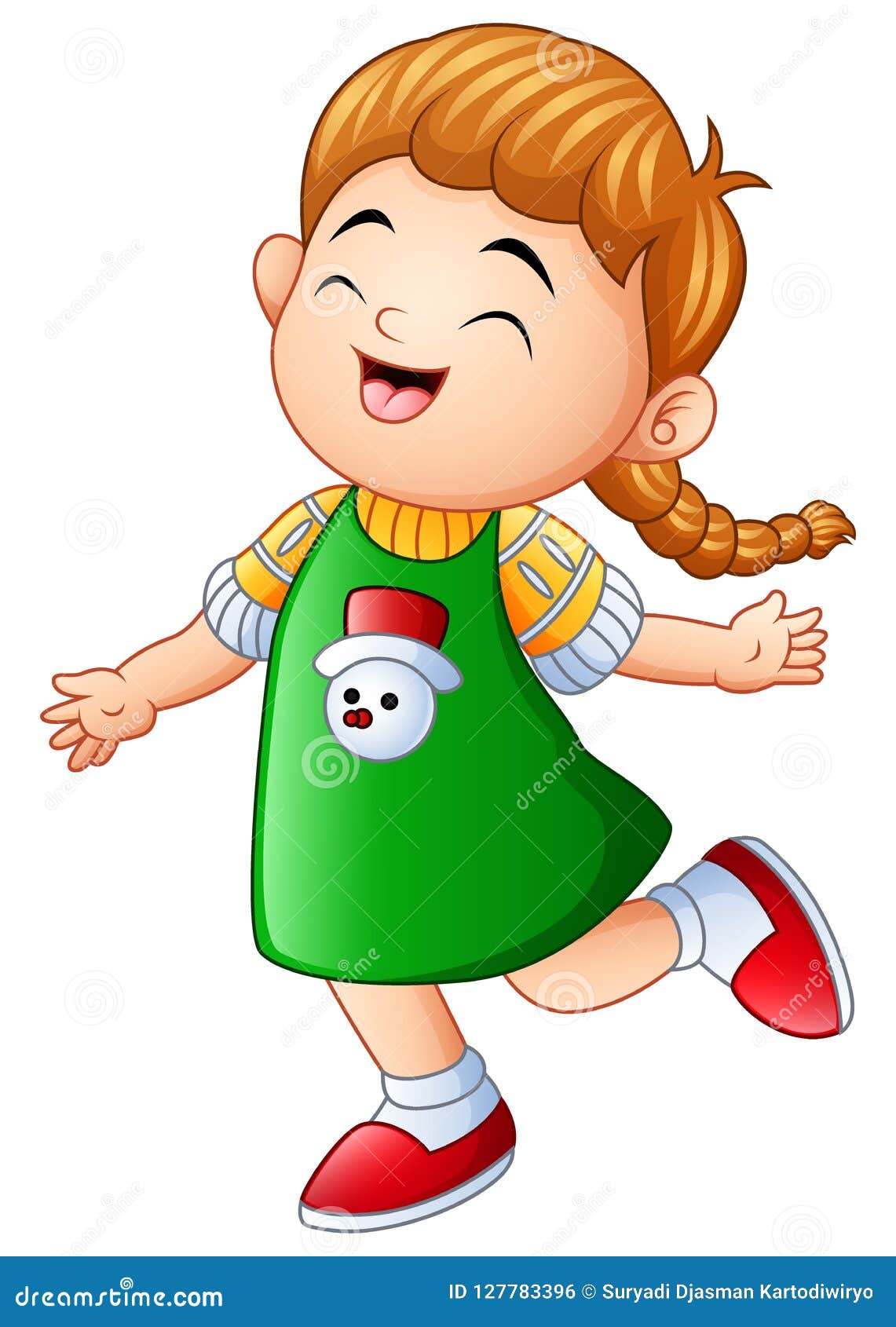 Bambina Che Ride E Che Sorride Illustrazione Vettoriale - Illustrazione ...