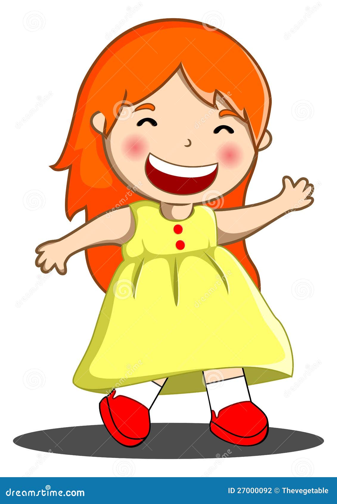 Bambina felice illustrazione di stock. Illustrazione di felicità - 27000092