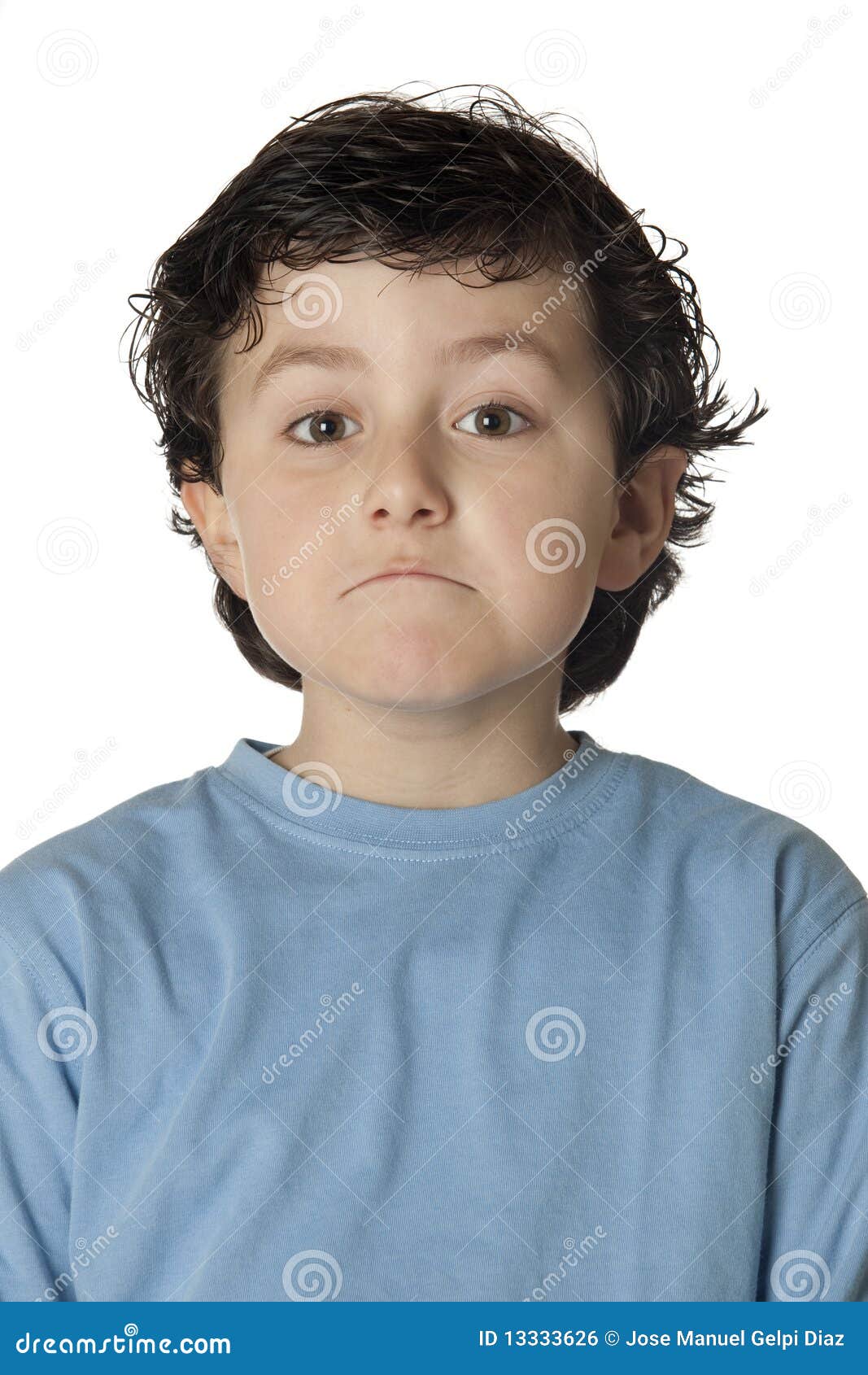 Bambino Con L'espressione Di Dubbio Fotografia Stock - Immagine di ...