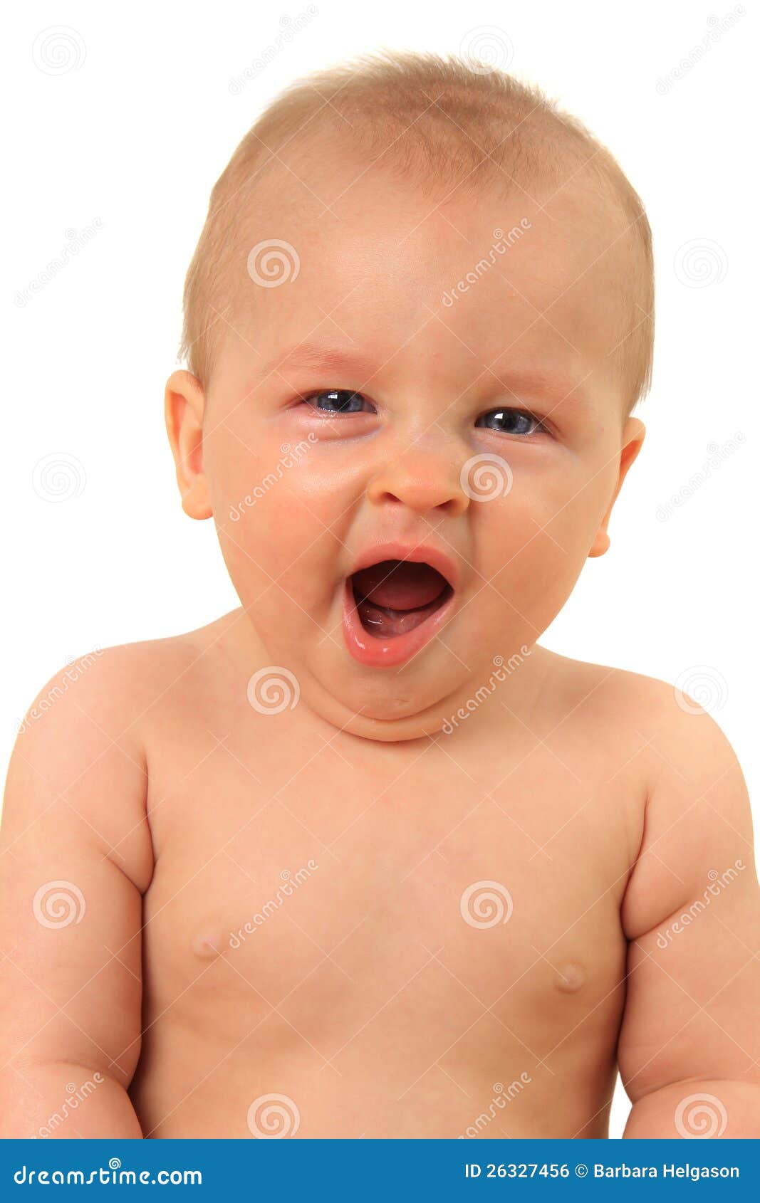 Bambino di sbadiglio fotografia stock. Immagine di infelice - 26327456