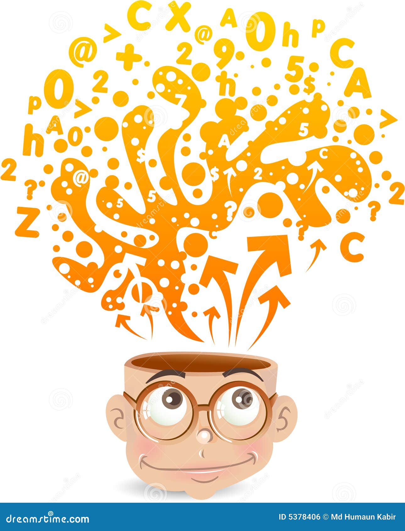 Bambino intelligente illustrazione vettoriale. Illustrazione di ...